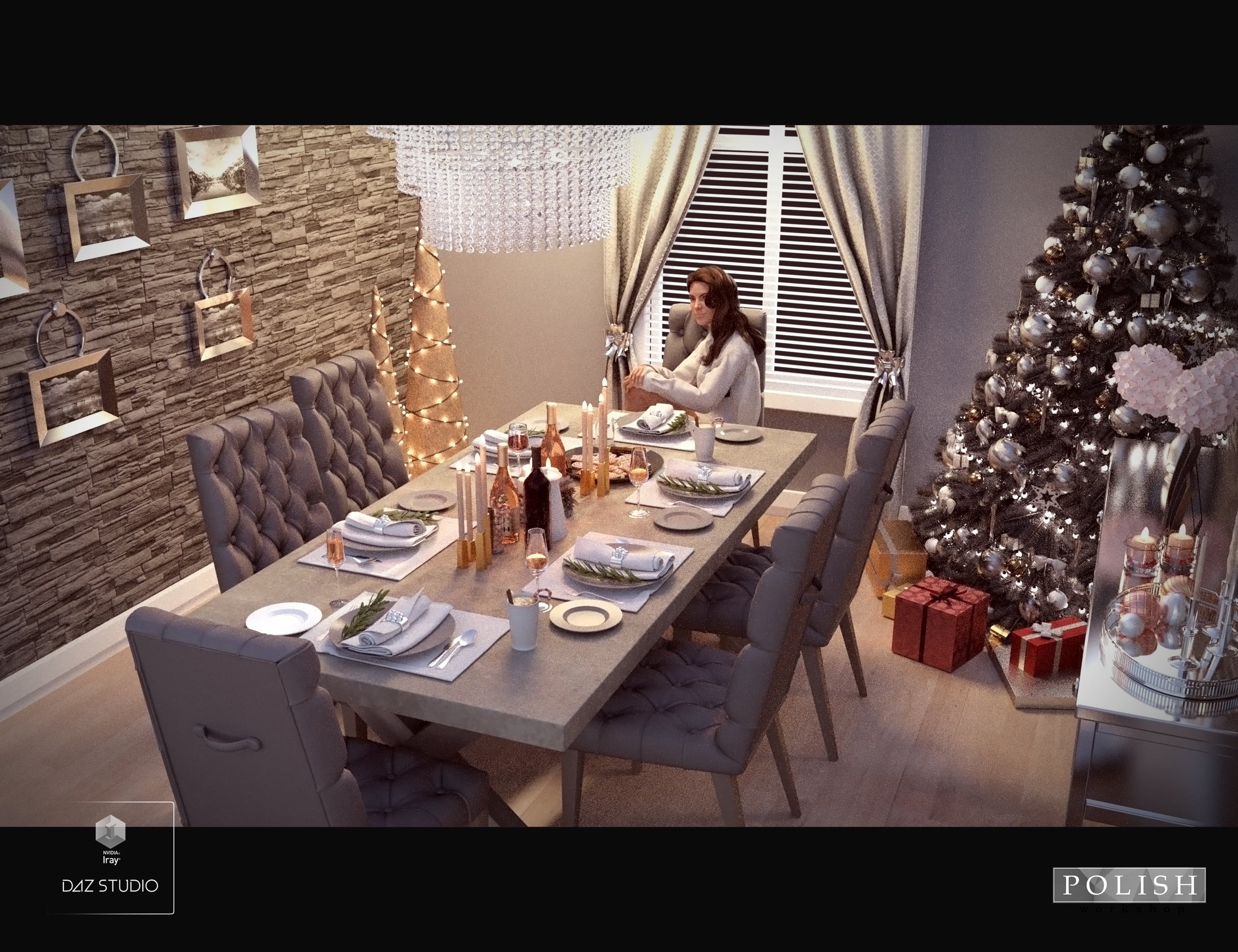 Christmas Dining Room | Daz 3D