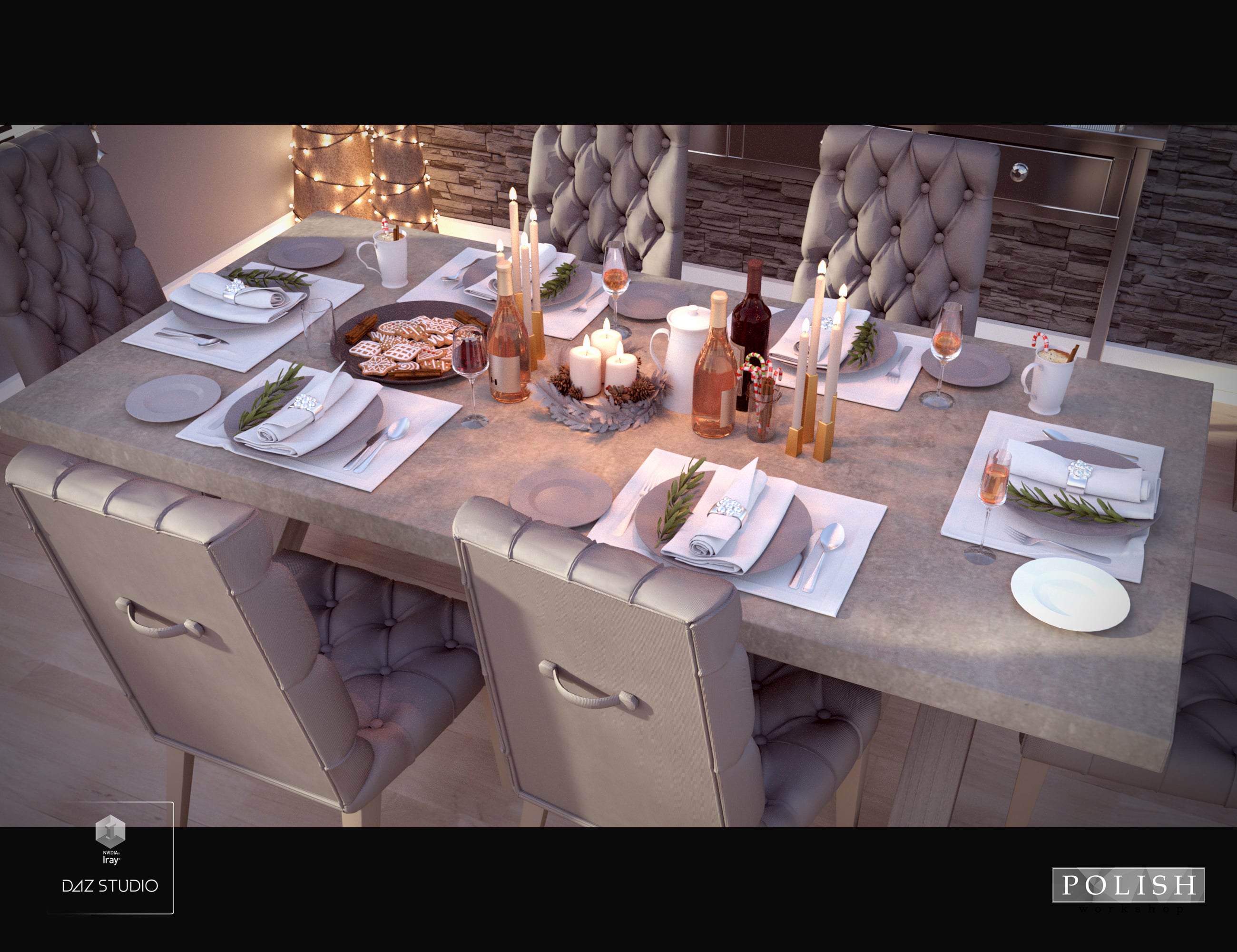 Christmas Dining Room | Daz 3D