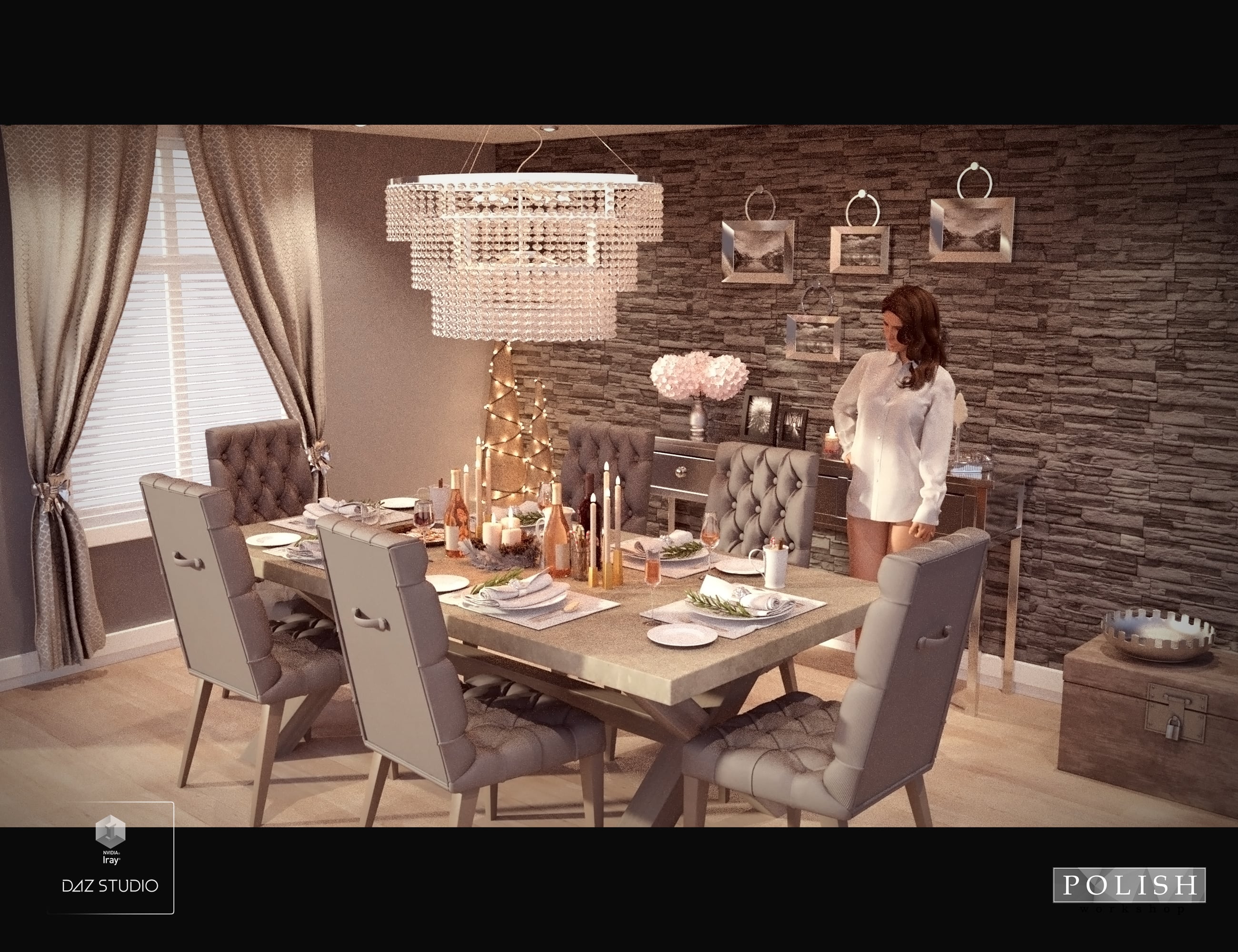 Christmas Dining Room | Daz 3D