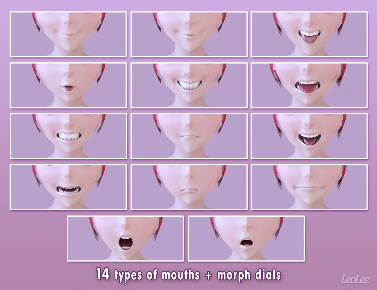 Anime Expressions for Sakura 8 | Daz 3D