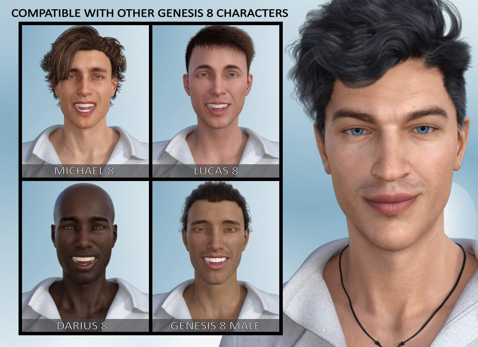 Emotional Guy - Expressions for Genesis 8 Male(s) and Owen 8 | Daz 3D