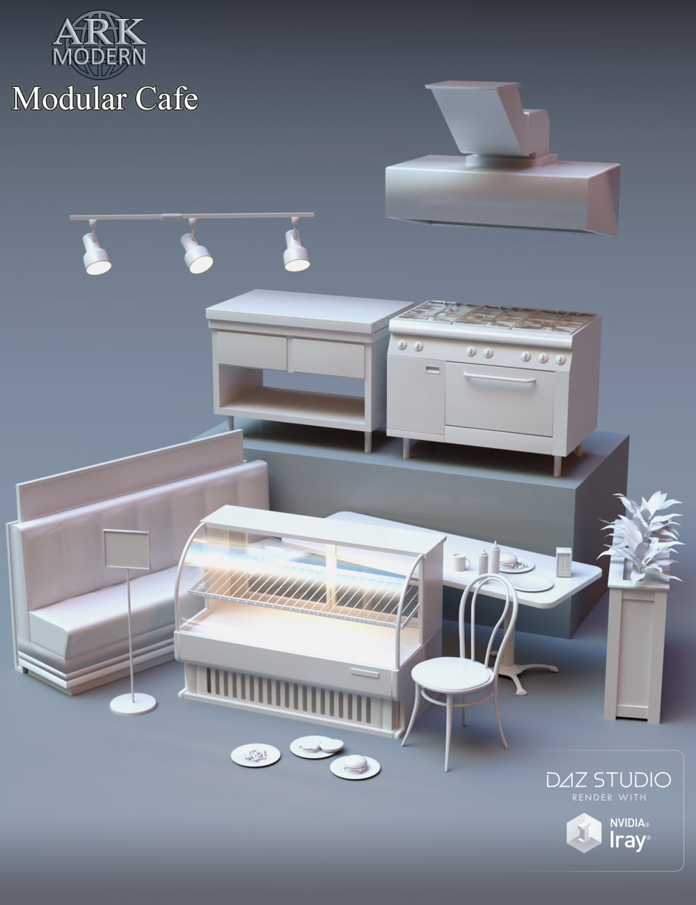 ARK Modern Modular Cafe | Daz 3D