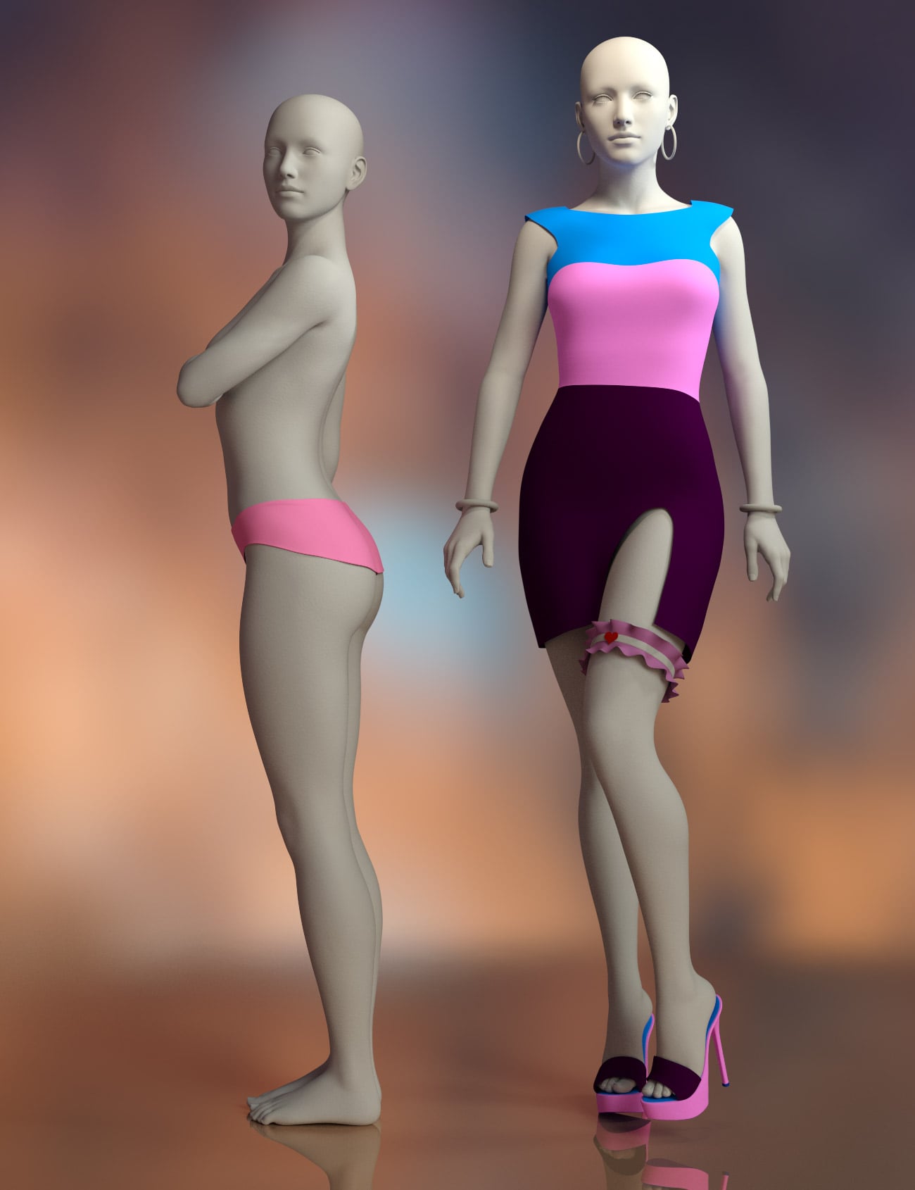 dForce Bella Bleu Outfit and Props for Genesis 8 Female(s) | Daz 3D