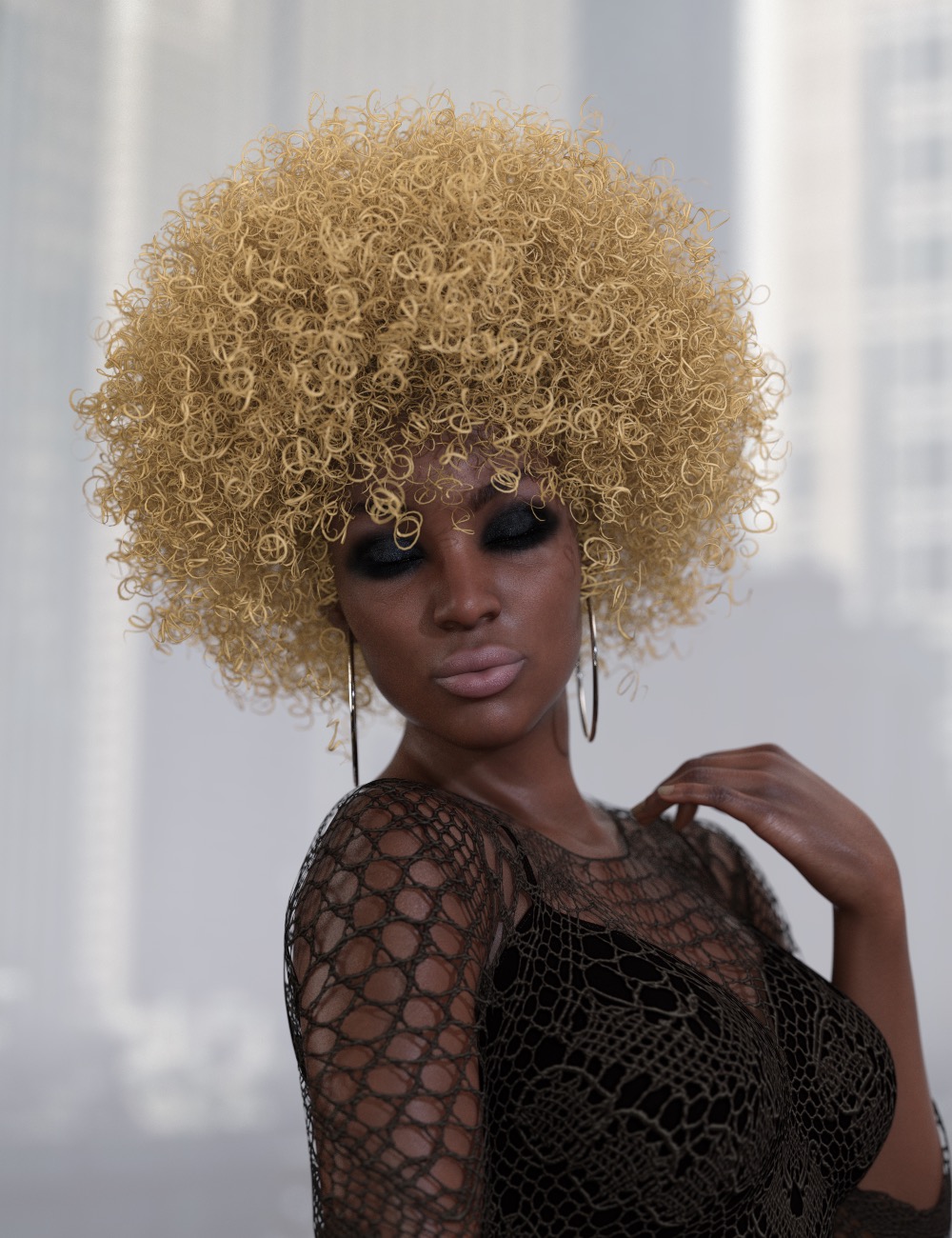 Big Afro Hair for Genesis 3 and 8 | Daz 3D