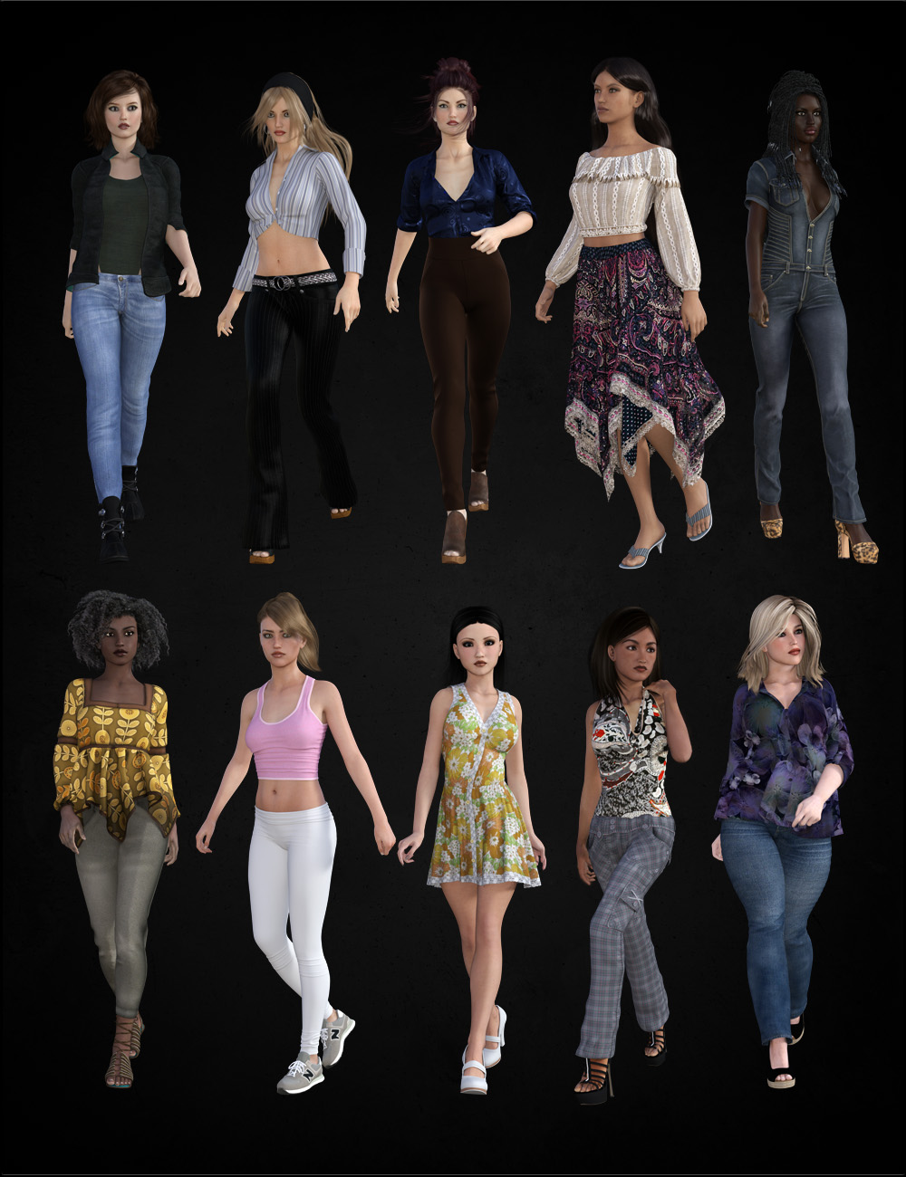 Crowd Scene - Walking | Daz 3D
