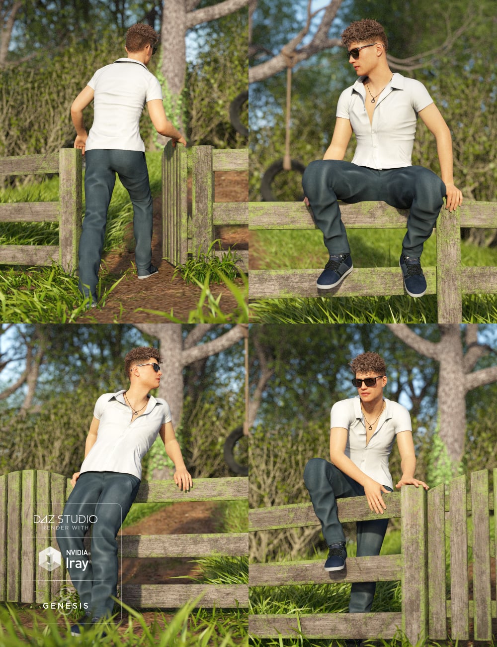 Tree and Swing Scene for Genesis 8 | Daz 3D