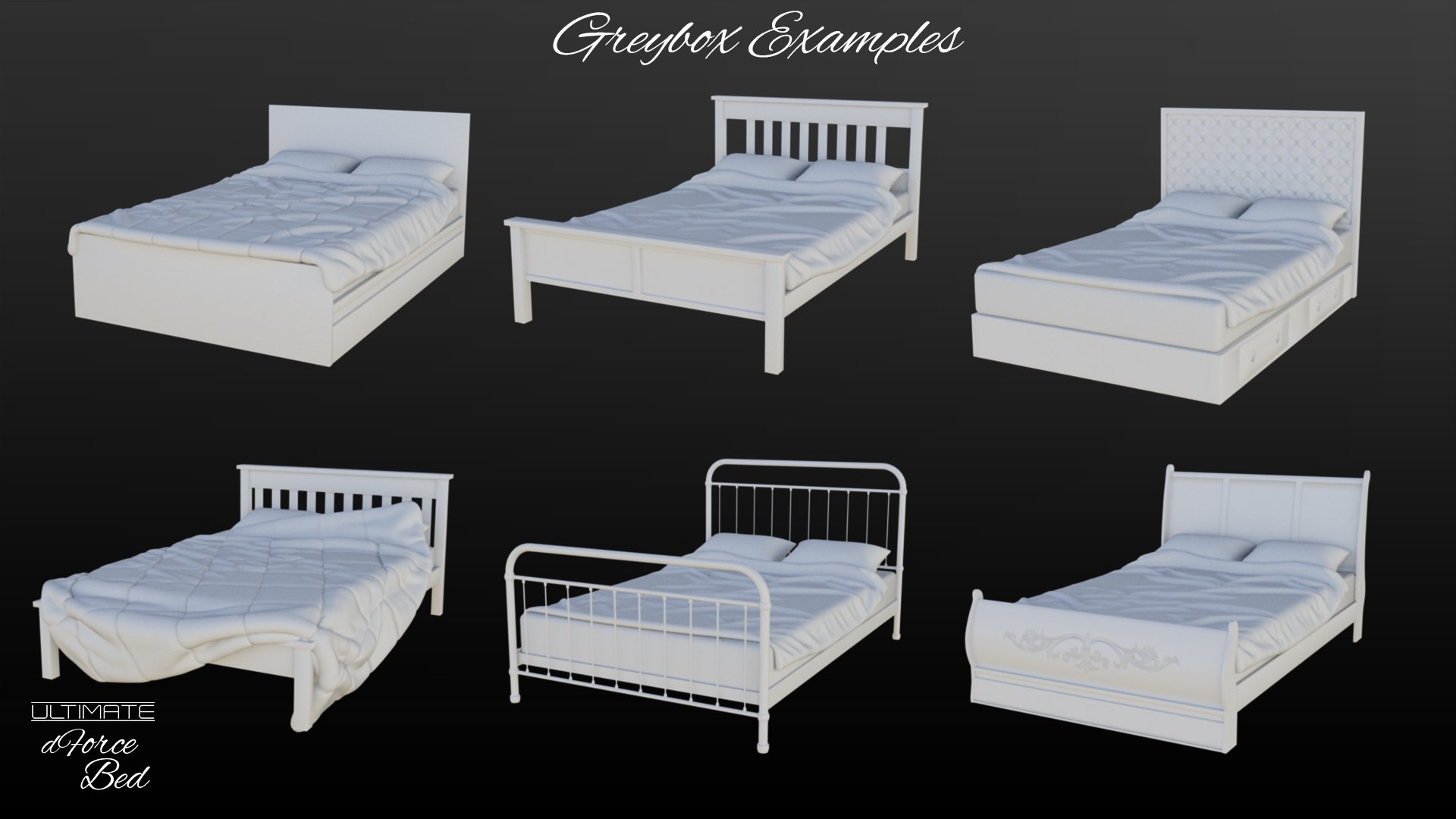Ultimate dForce Bed | Daz 3D
