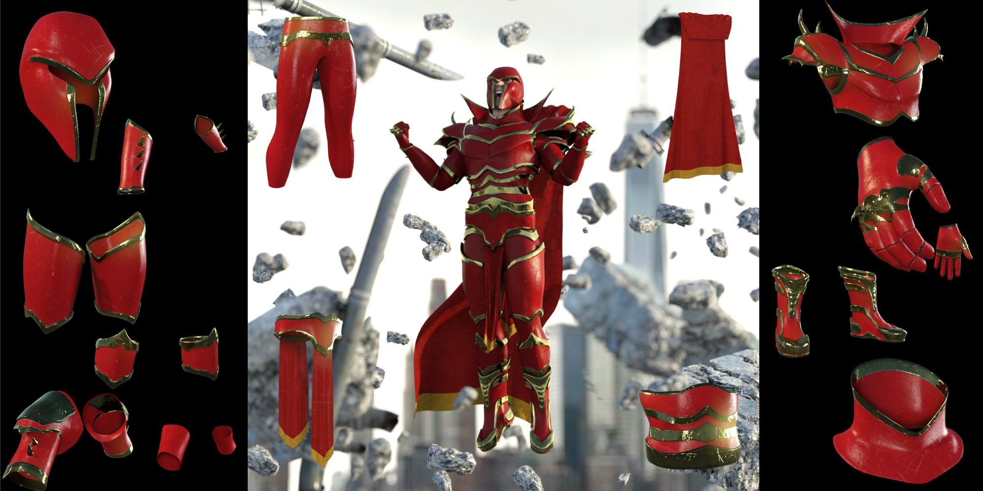 DA dForce Super Villain Armor for Genesis 8 Male(s) | Daz 3D