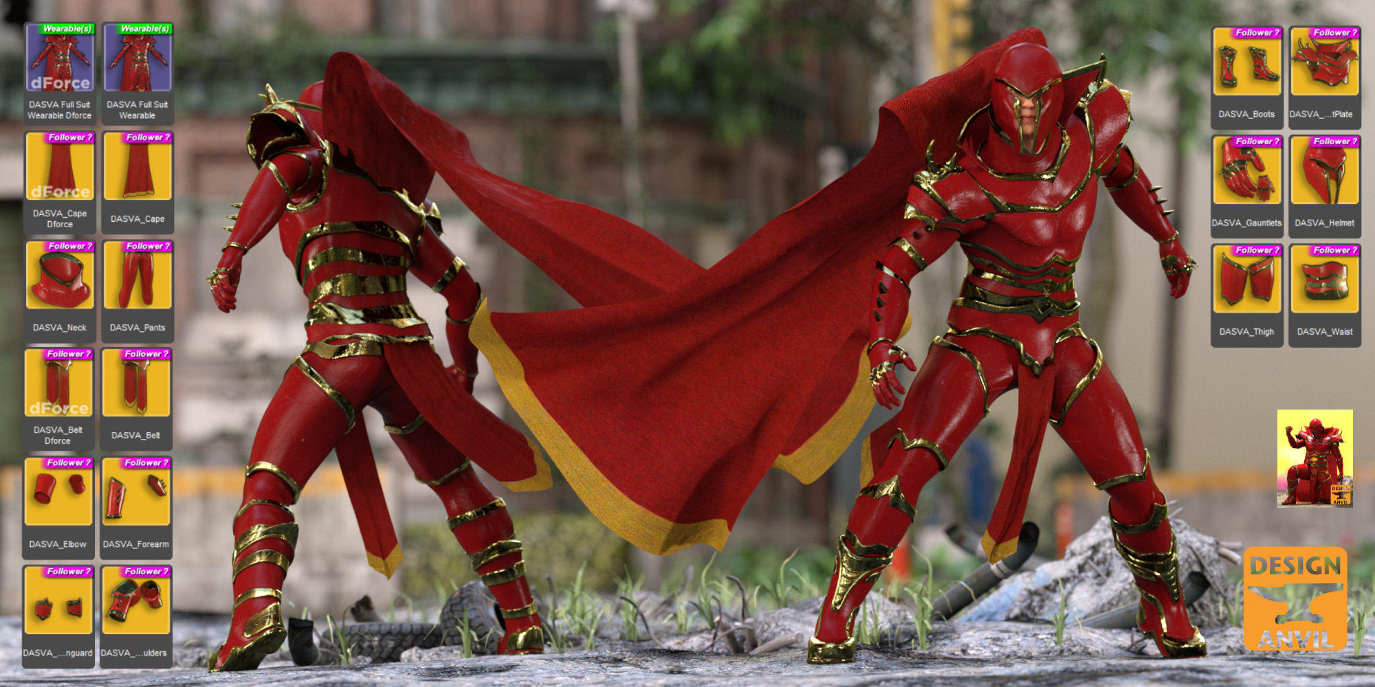 DA dForce Super Villain Armor for Genesis 8 Male(s) | Daz 3D