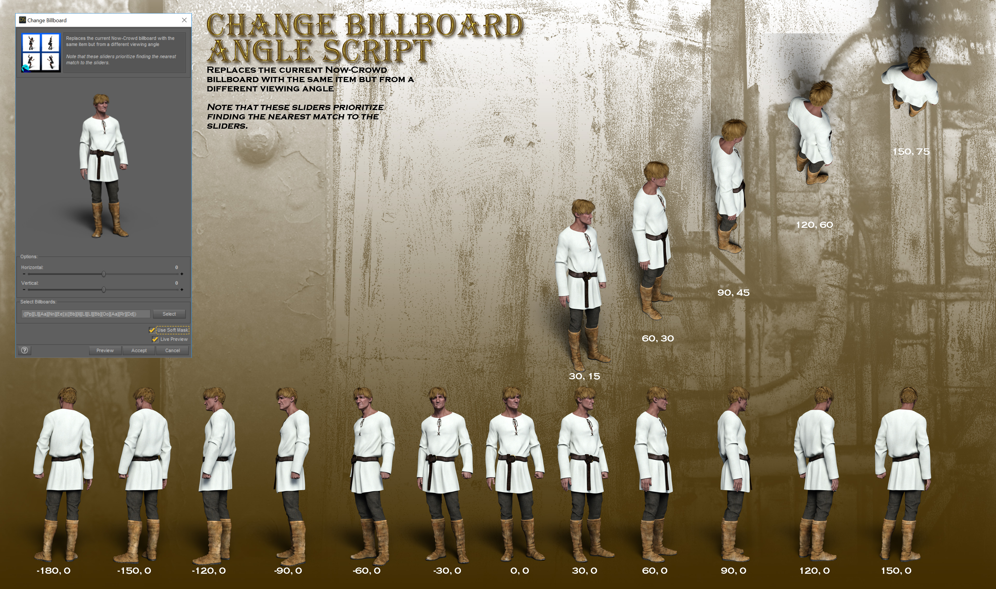 Now-Crowd Billboards - Medieval City Life | Daz 3D