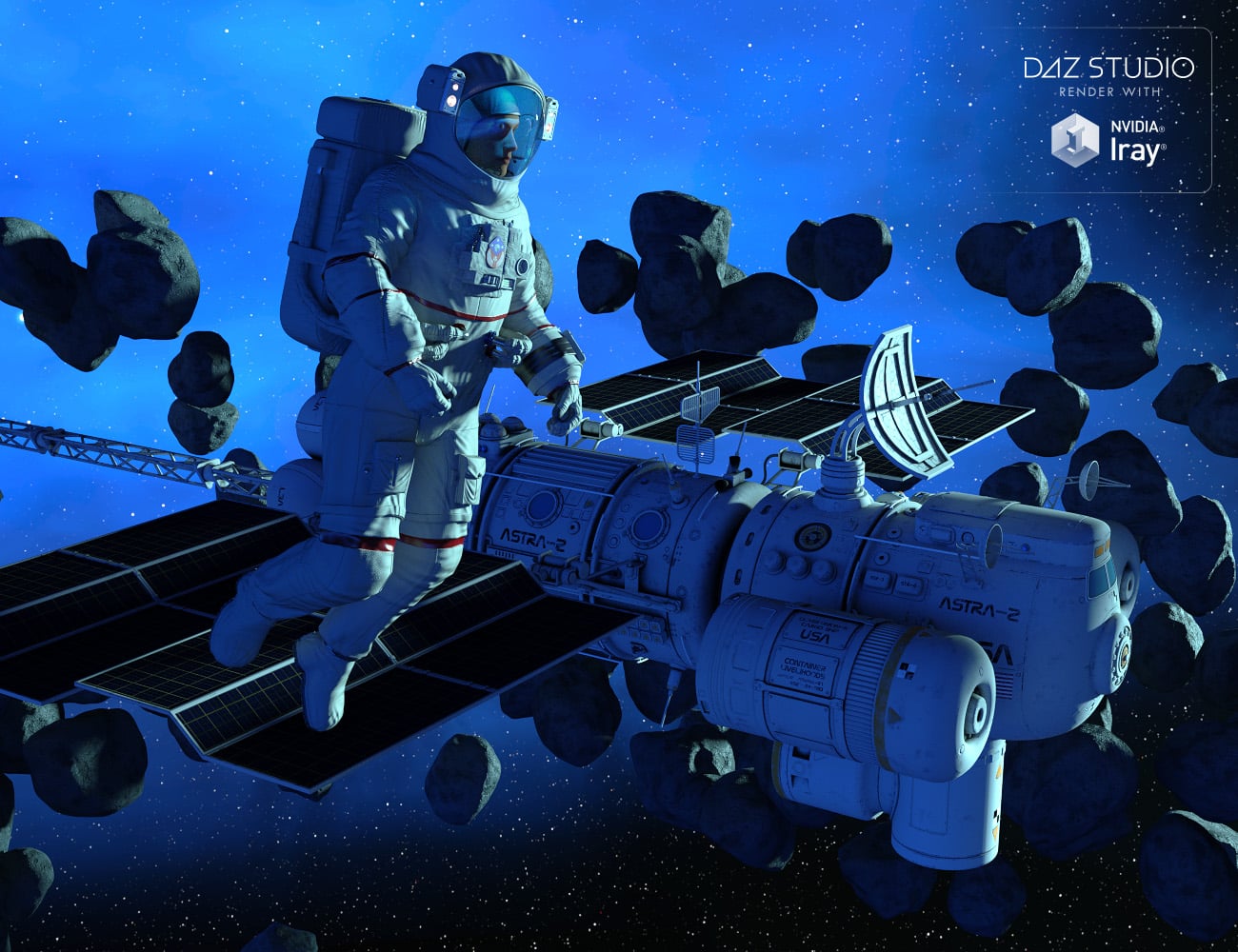 Asteroid Belt 360 | Daz 3D