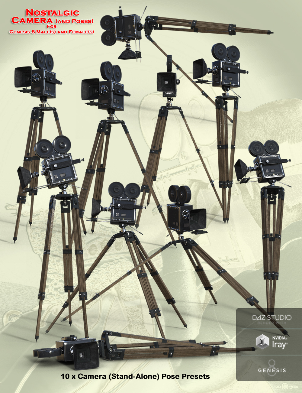 Nostalgic Camera for Genesis 8 | Daz 3D