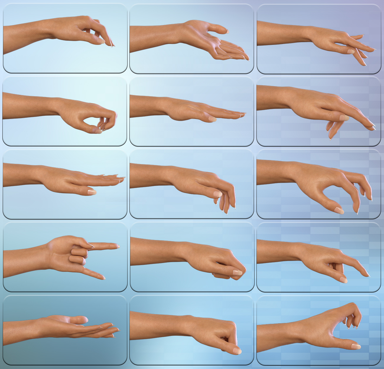 Z Utility Series: Hands for Genesis 3 & 8 Female | Daz 3D