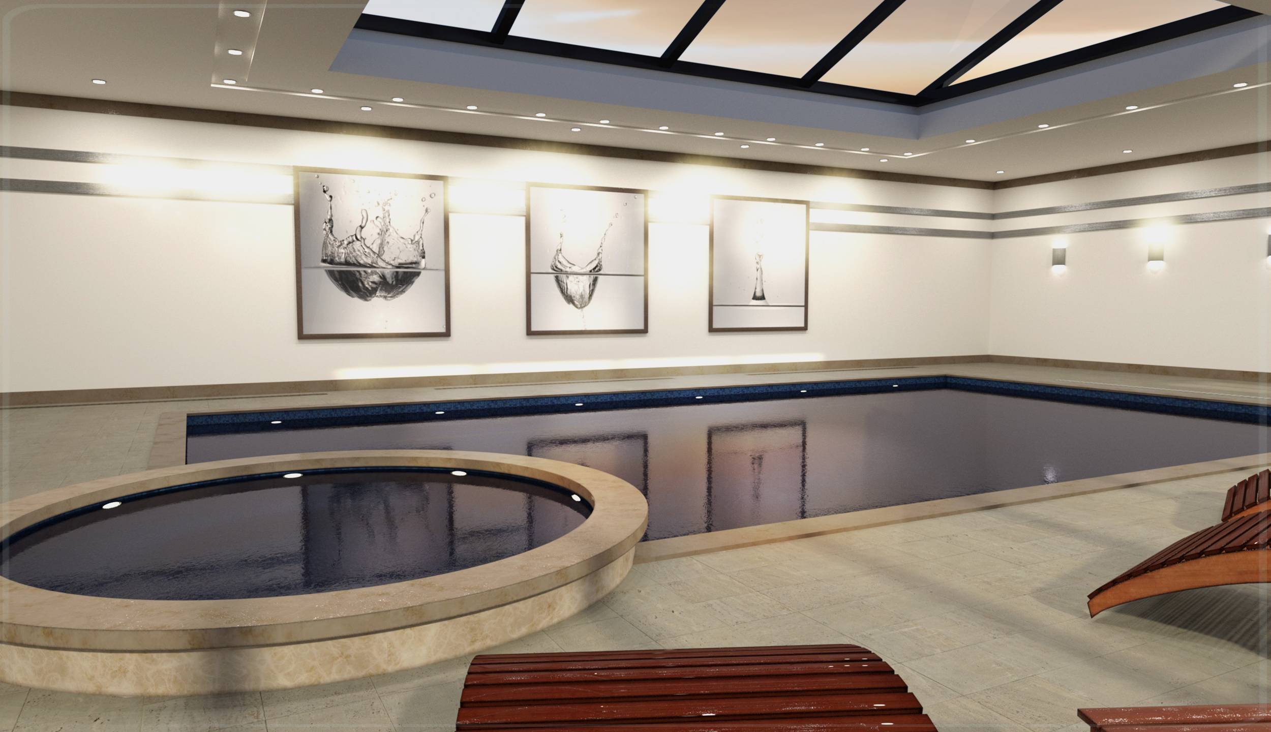 Z Luxury Swimming Pool - Environment with Poses for Genesis 3 & 8 | Daz 3D