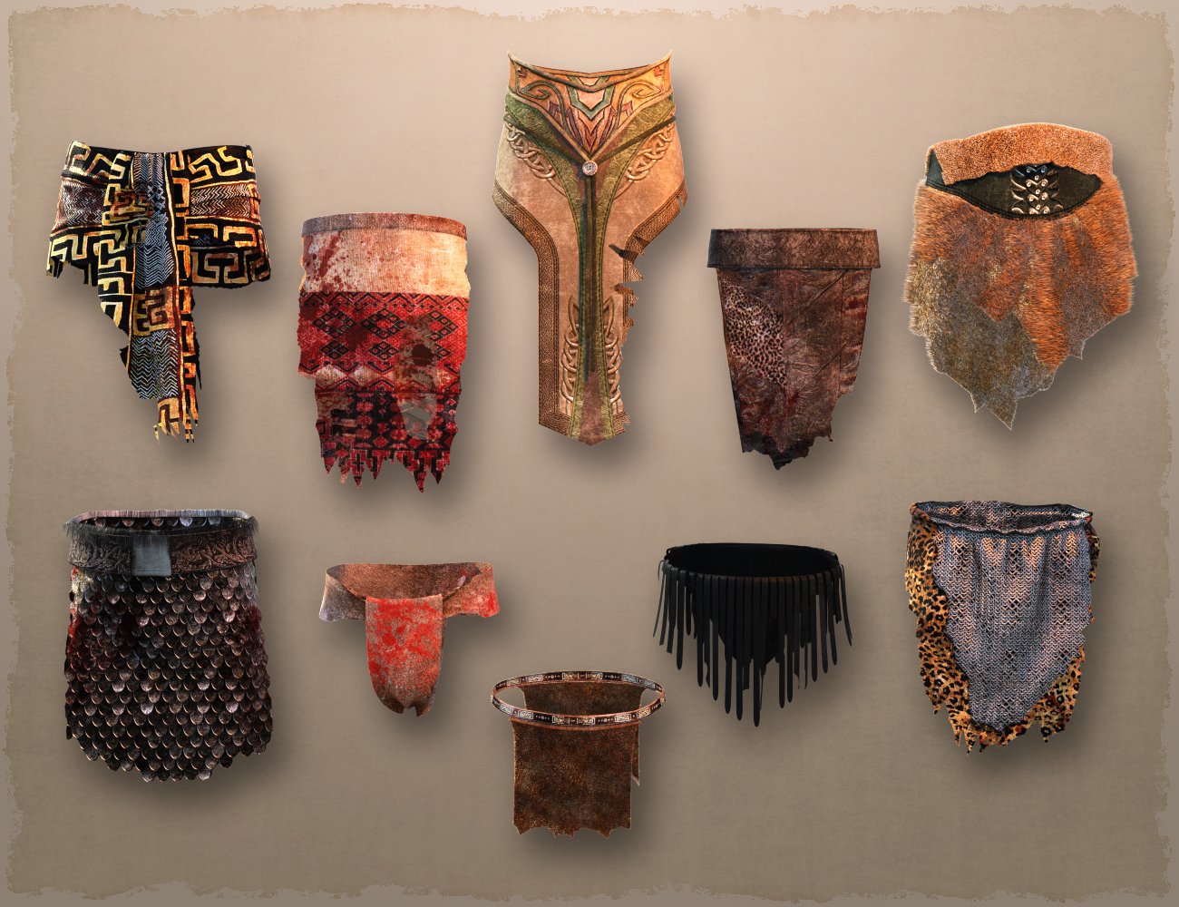 Dforce Loincloth Collection For Genesis 8 Males Daz 3d