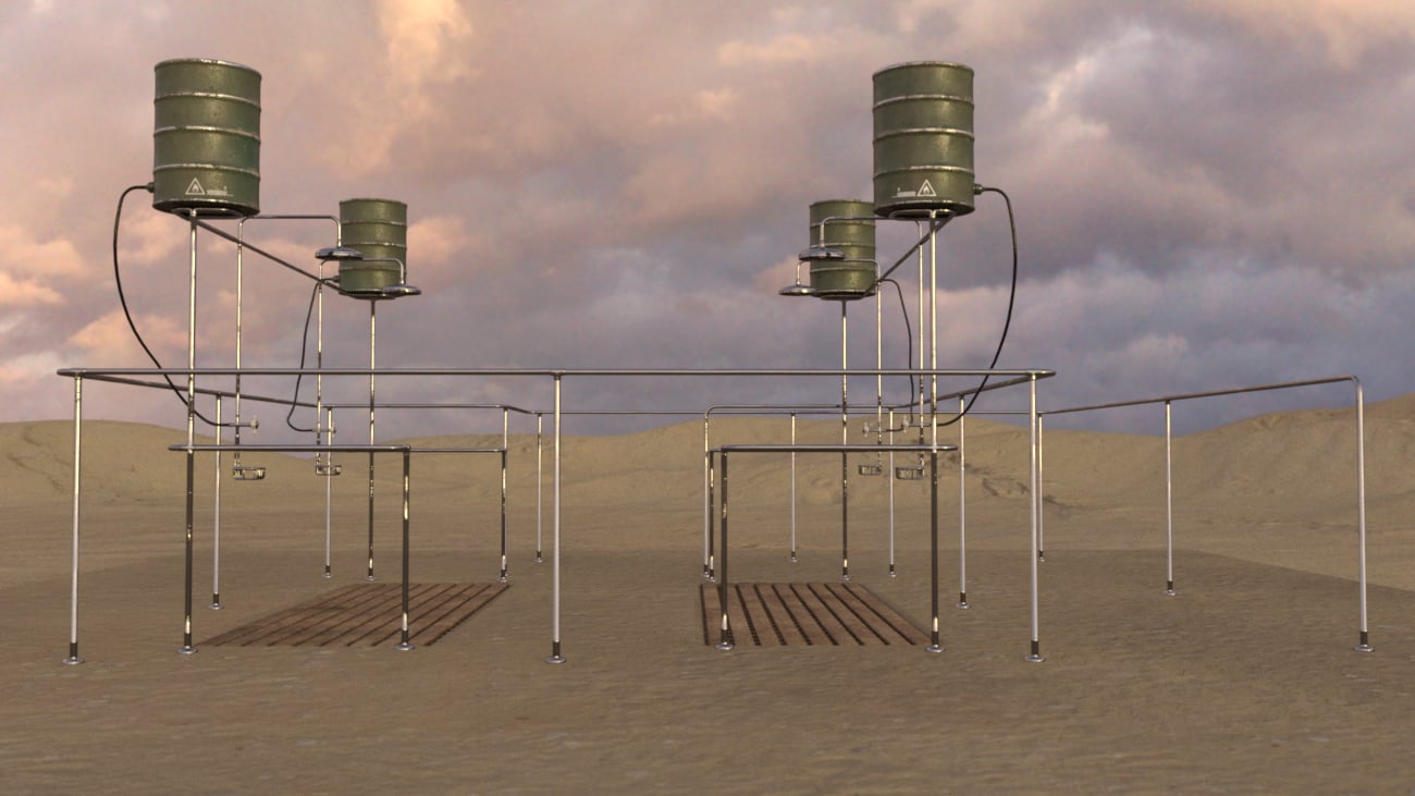 Forward Operating Base Shower Facility | Daz 3D