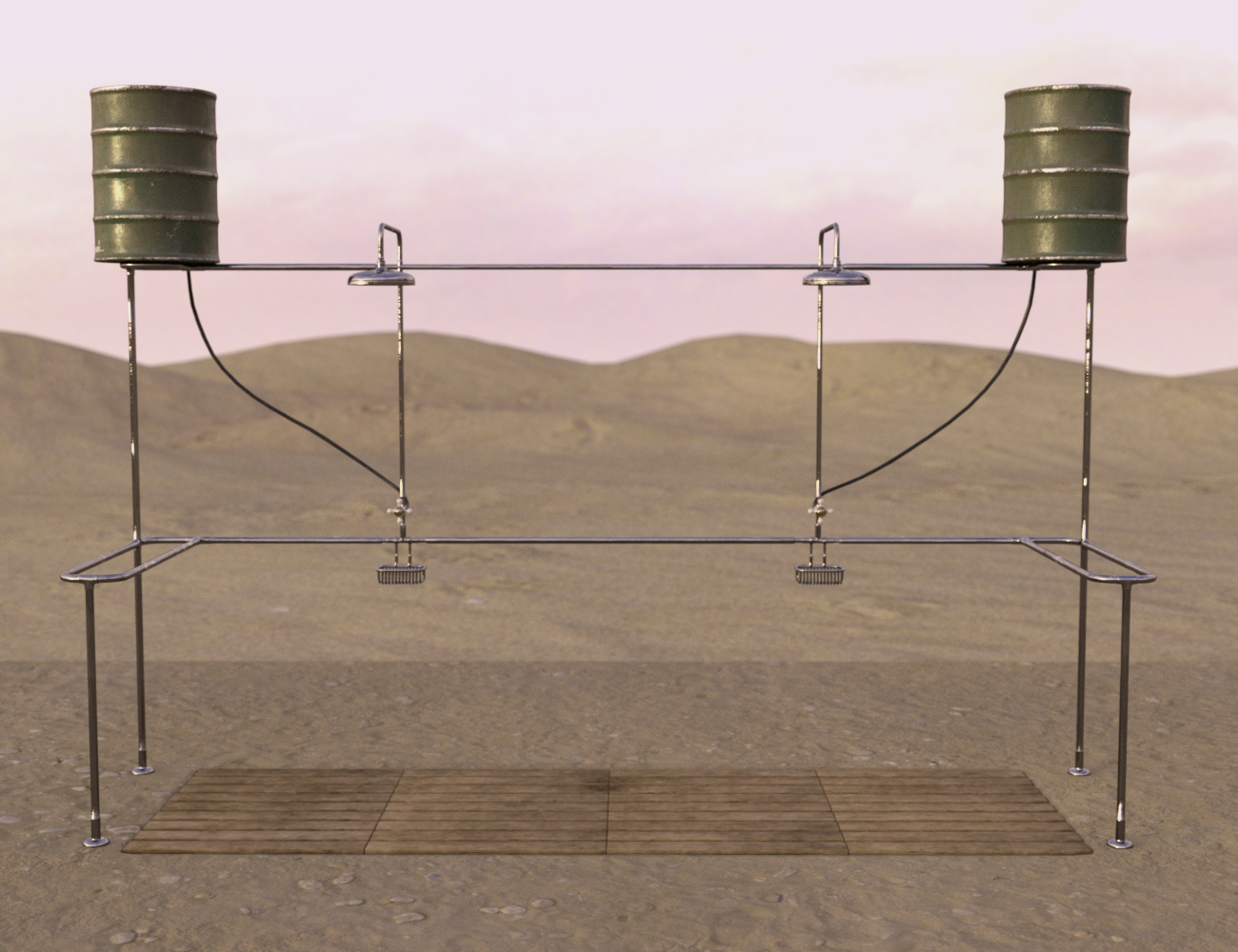 Forward Operating Base Shower Facility | Daz 3D