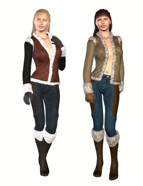 Winter Wear For Victoria 4 | Daz 3D
