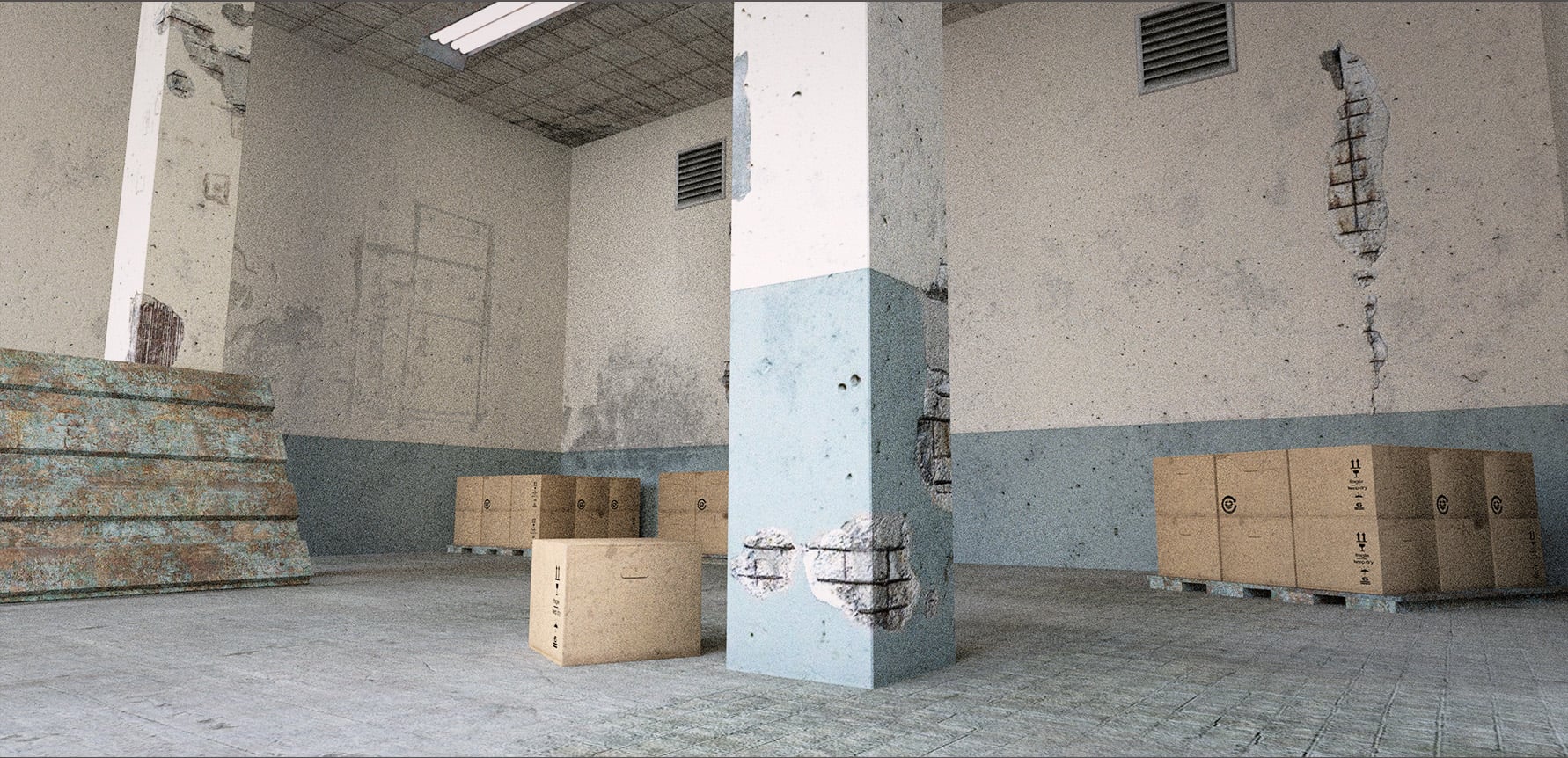 Industrial Storage Unit Interior | Daz 3D