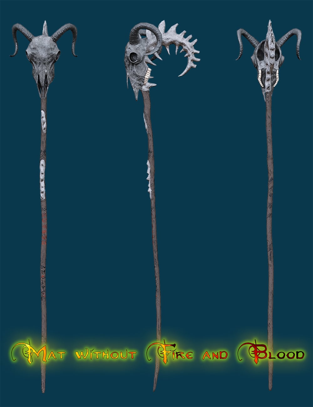 S3D Magic Staffs and Poses for Aiko 8 and Genesis 8 Female(s) | Daz 3D
