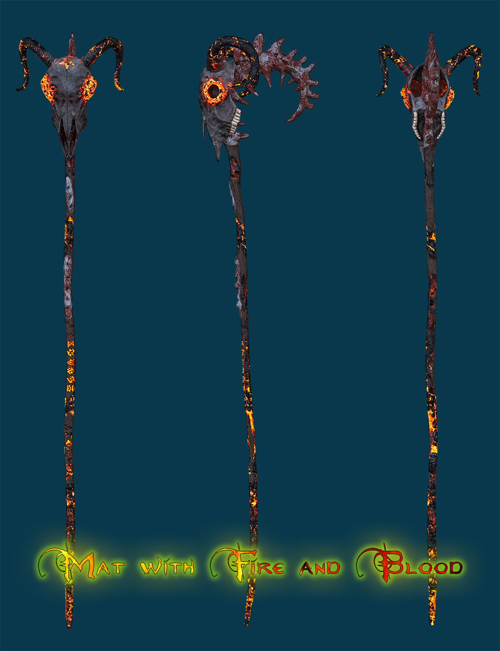 S3D Magic Staffs and Poses for Aiko 8 and Genesis 8 Female(s) | Daz 3D