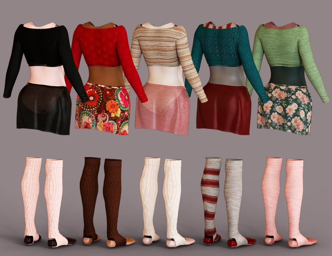dForce Ballet Practice Outfit Textures | Daz 3D