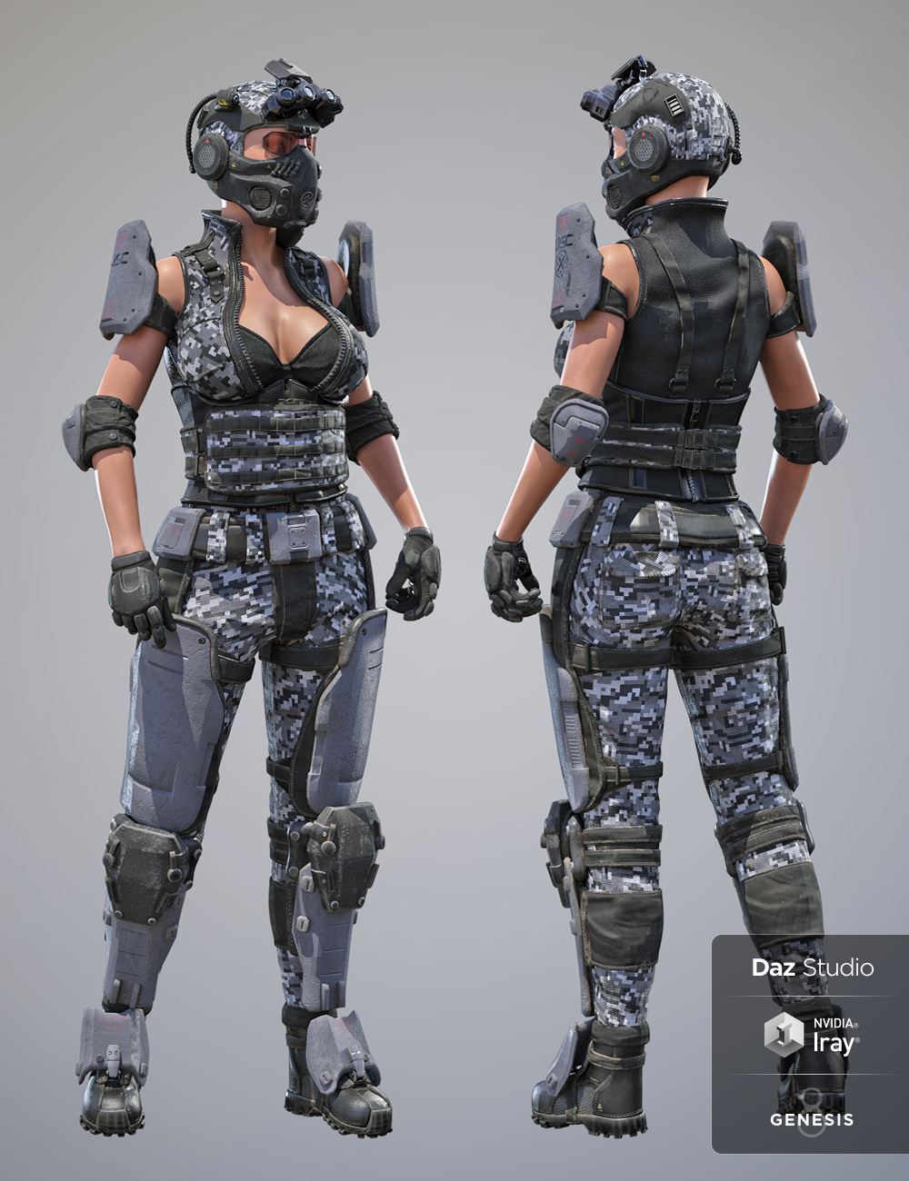 Tactical Assault Outfit Texture Expansion Pack | Daz 3D