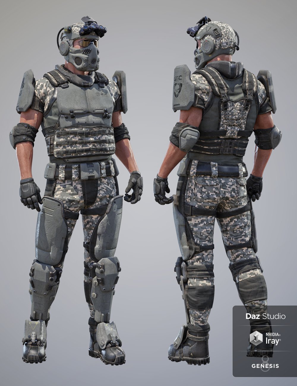 Tactical Assault Outfit Texture Expansion Pack | Daz 3D
