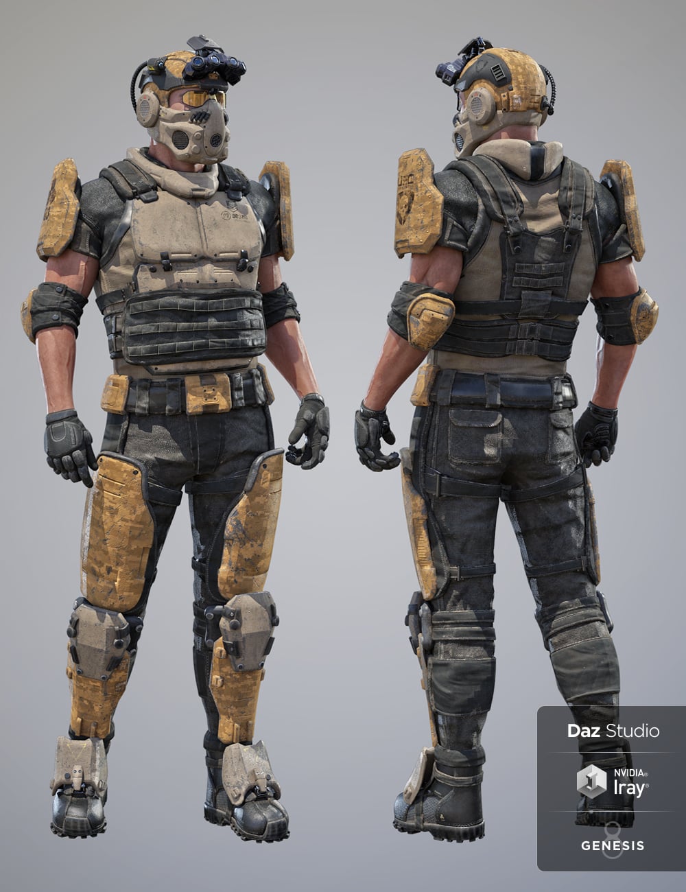 Tactical Assault Outfit Texture Expansion Pack | Daz 3D