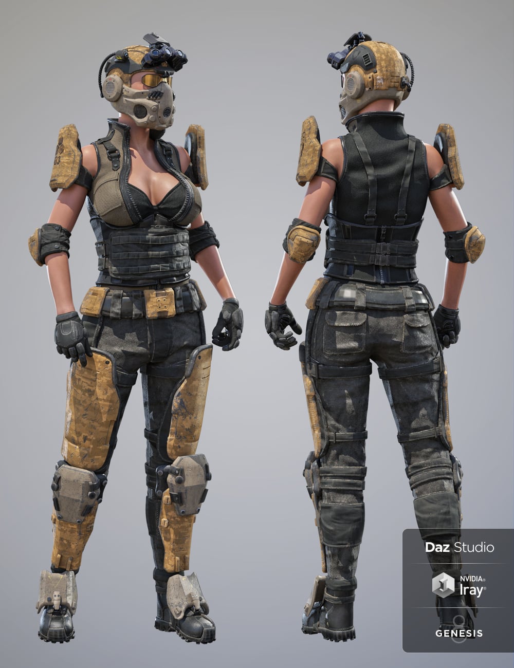 Tactical Assault Outfit Texture Expansion Pack | Daz 3D