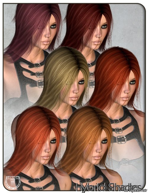 Hybrid Shades -- Textures for Hybrid Hair | Daz 3D