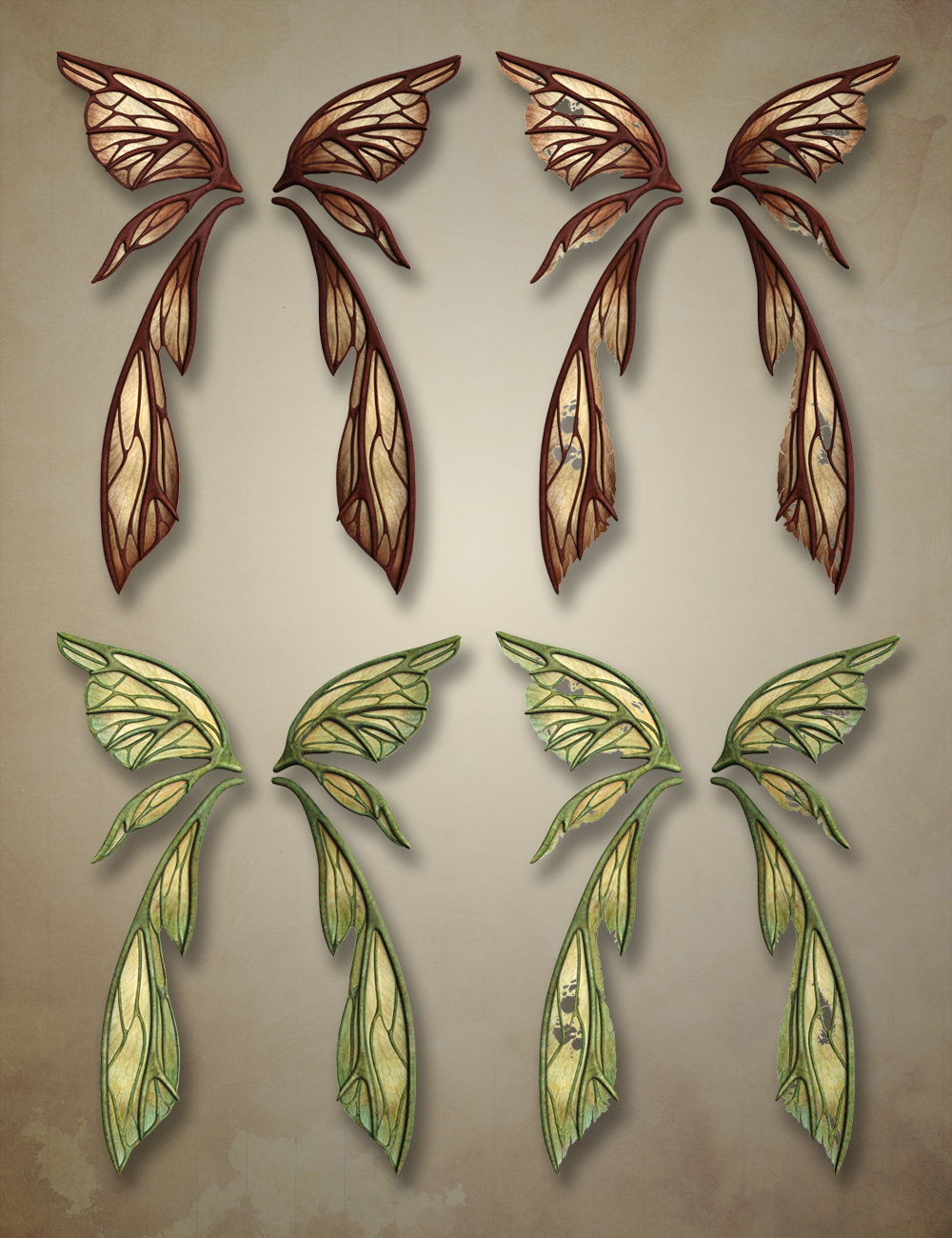 Nocturnal Fay Wings for Genesis Male(s) & Female(s) | Daz 3D