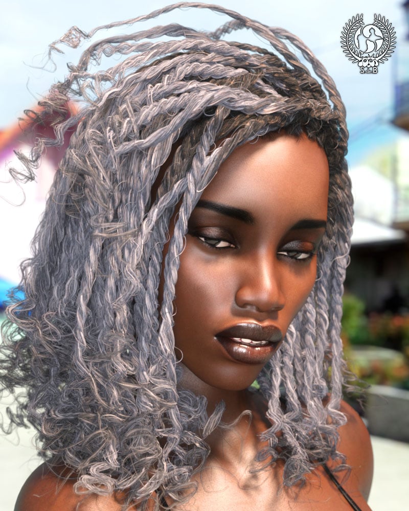 Twist Braids Hair for Genesis 3 and 8 Female(s) | Daz 3D