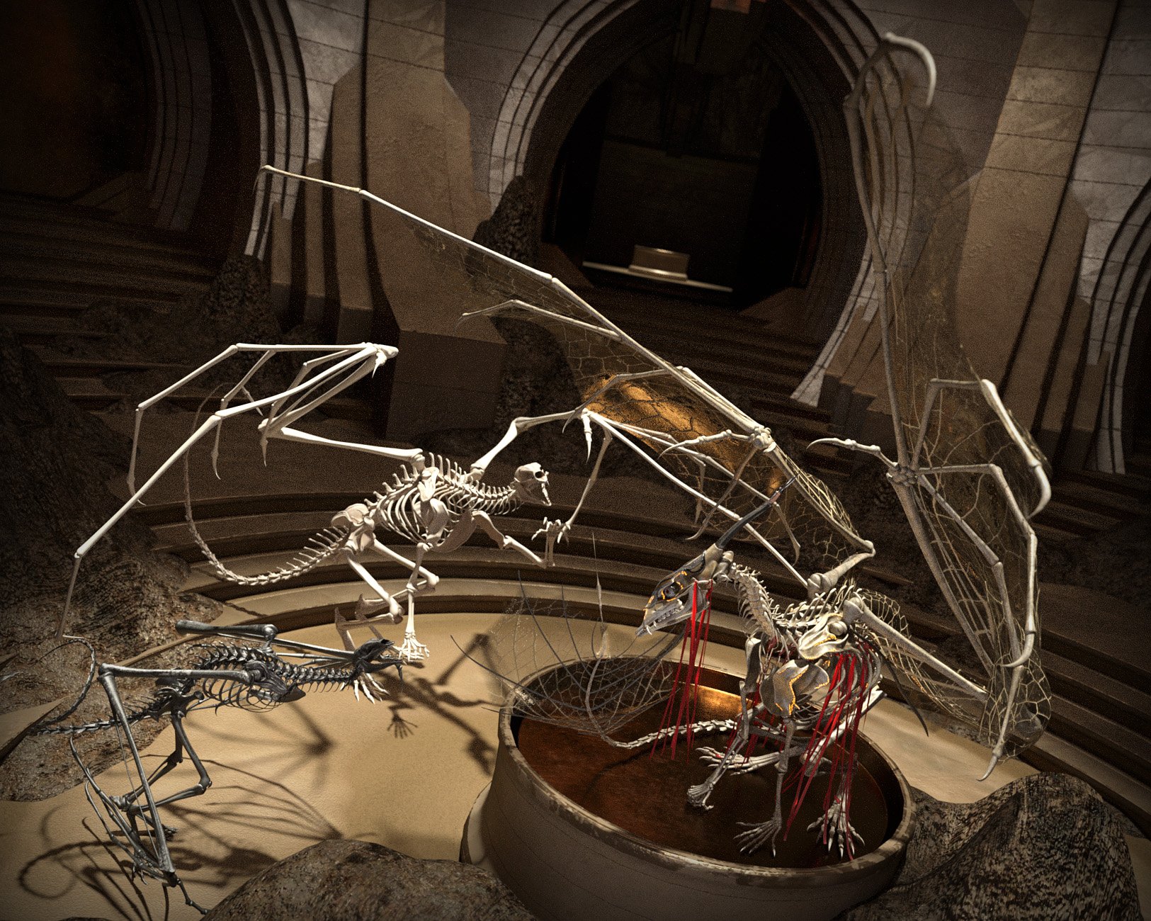 dForce Dragon Wraith Skeleton and Accessories | Daz 3D