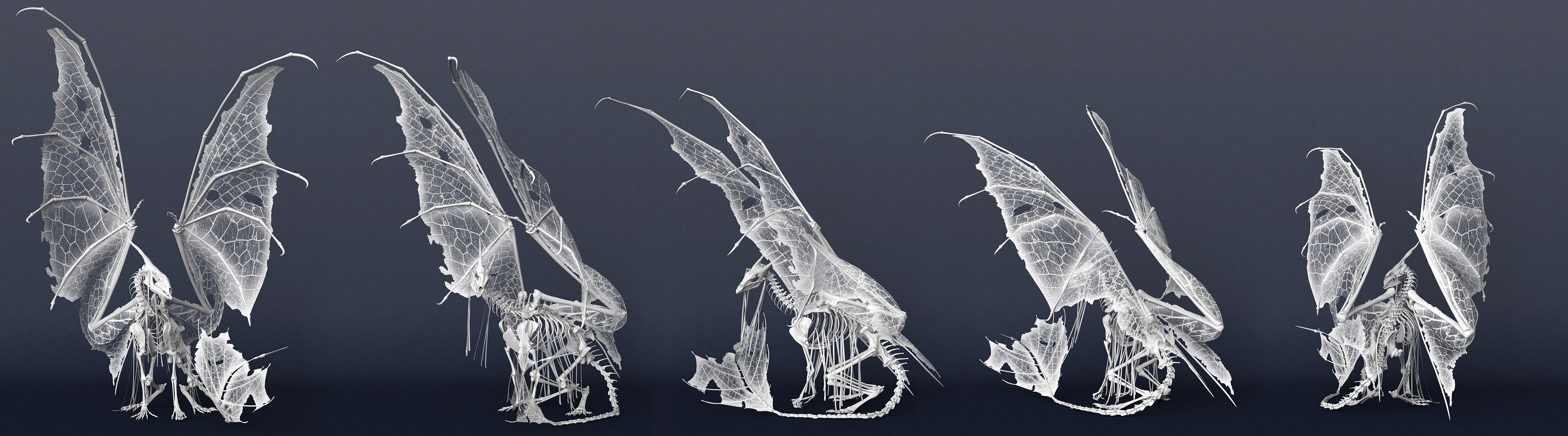 dForce Dragon Wraith Skeleton and Accessories | Daz 3D