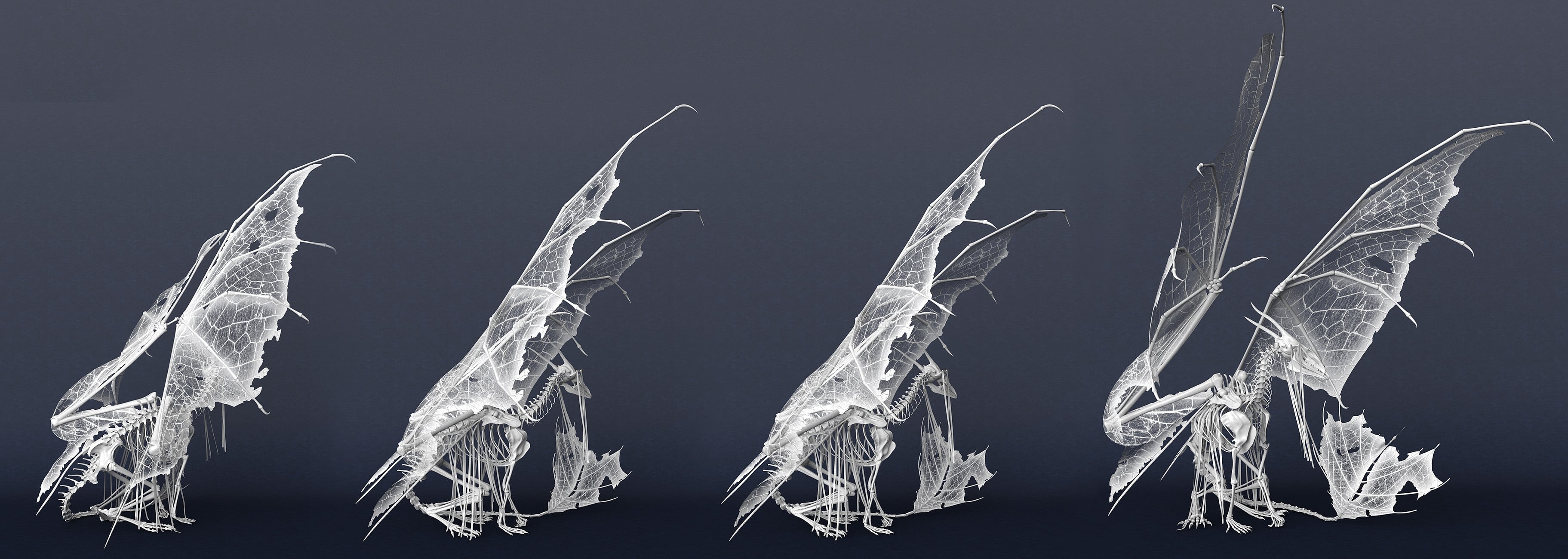 dForce Dragon Wraith Skeleton and Accessories | Daz 3D