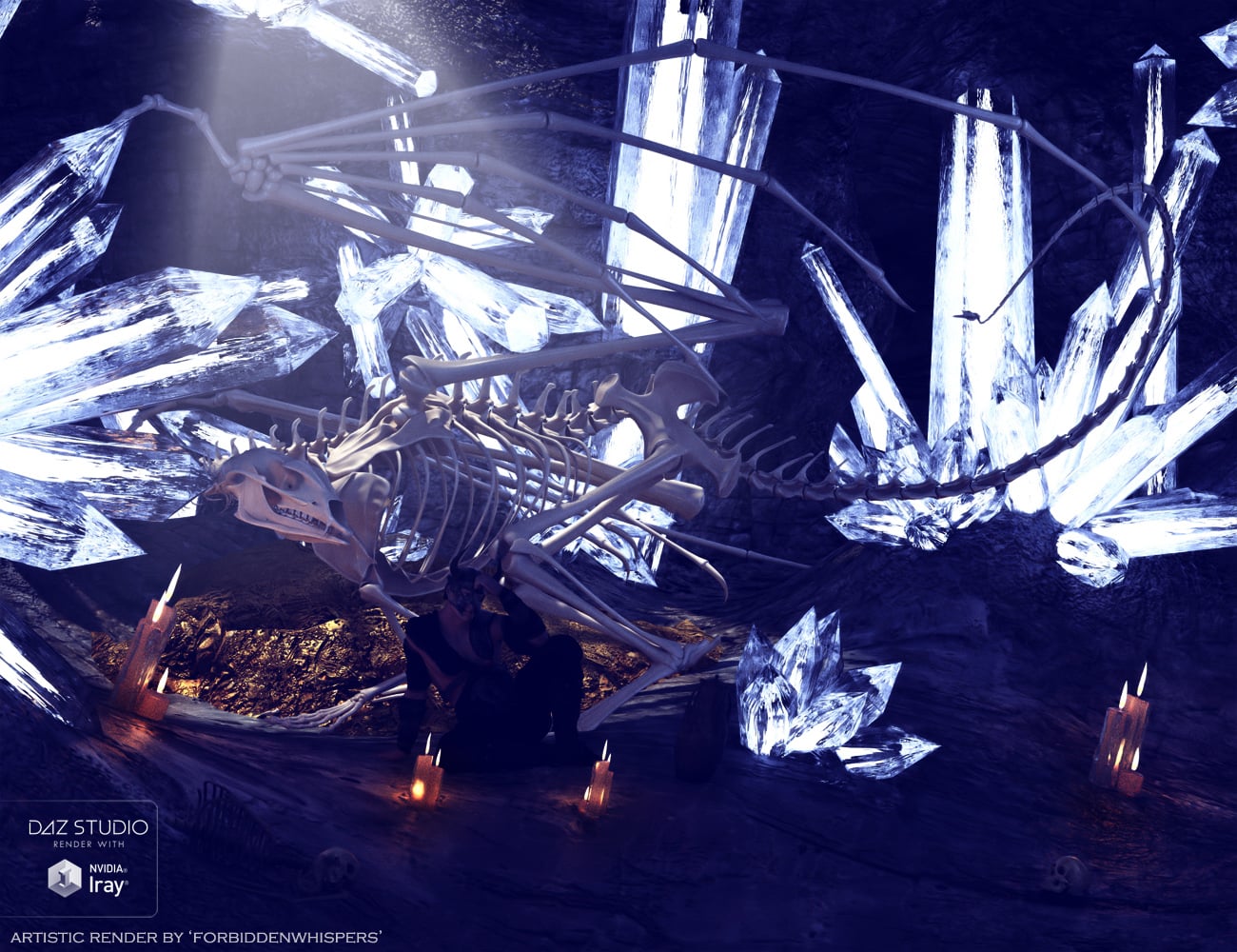 dForce Dragon Wraith Skeleton and Accessories | Daz 3D