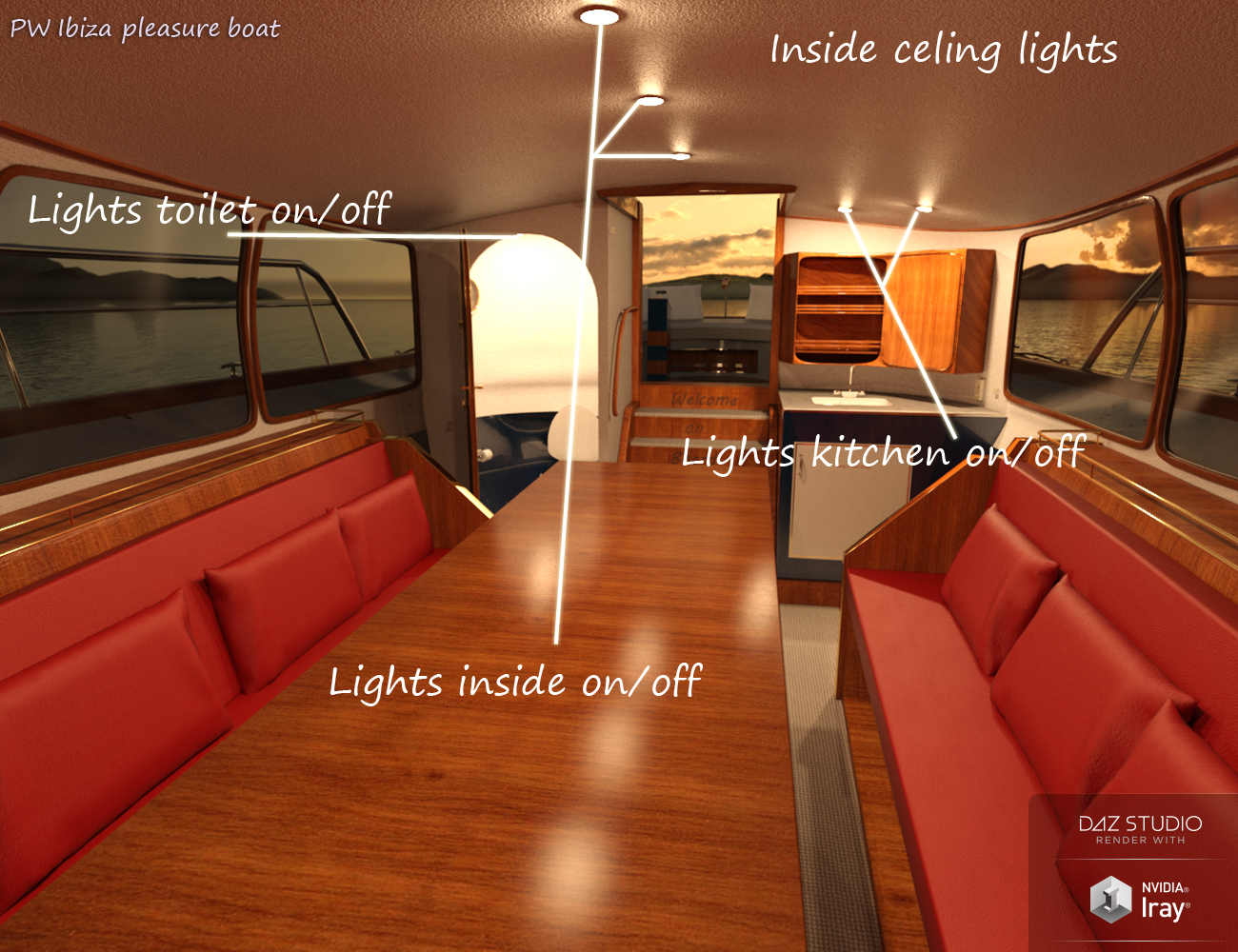 PW Ibiza Pleasure Boat | Daz 3D
