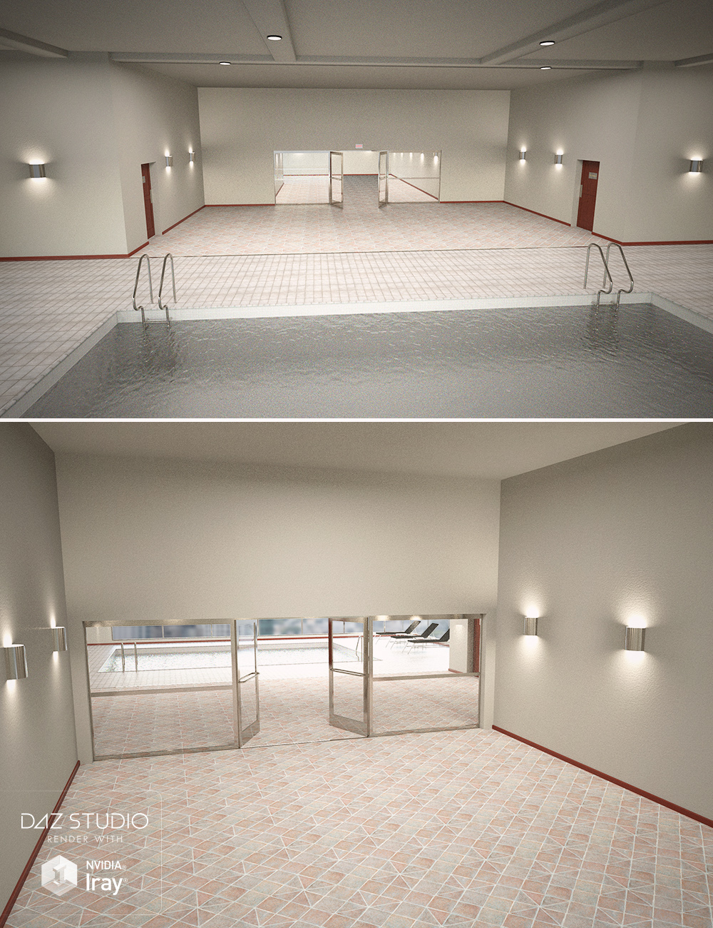 Hotel Indoor Pool | Daz 3D