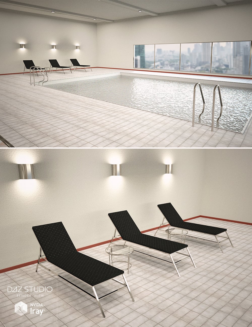 Hotel Indoor Pool | Daz 3D