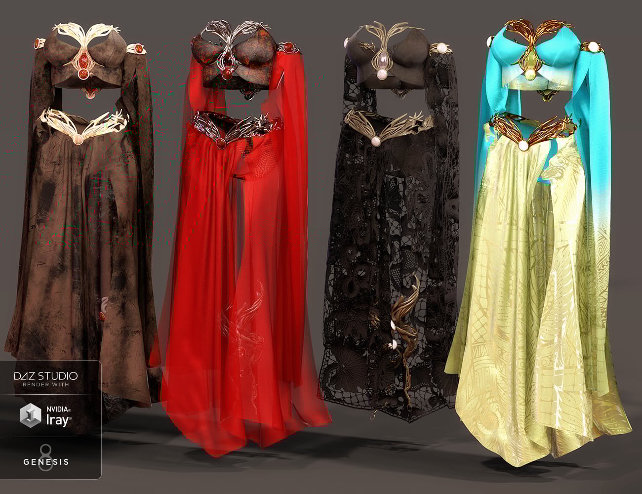 dForce Magical Charm Outfit Textures | Daz 3D