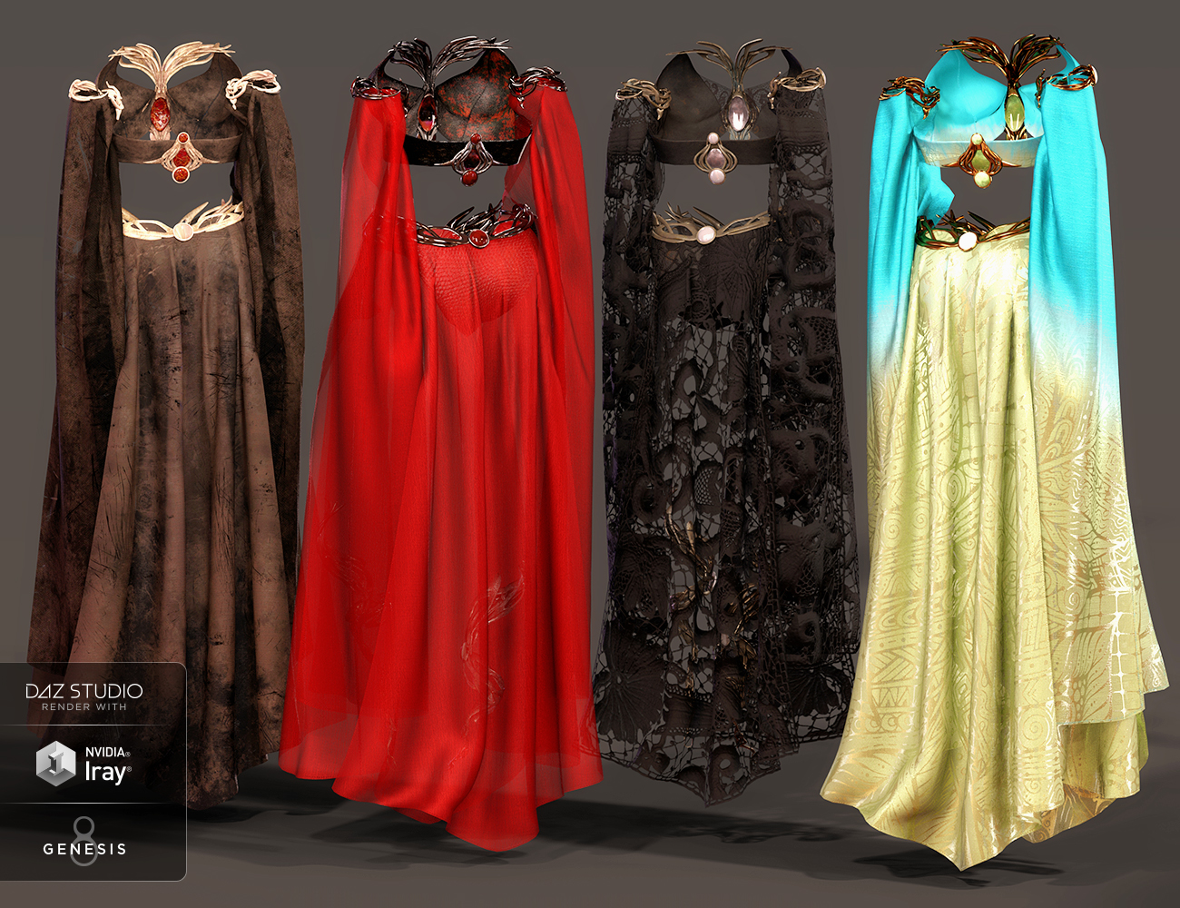 dForce Magical Charm Outfit Textures | Daz 3D