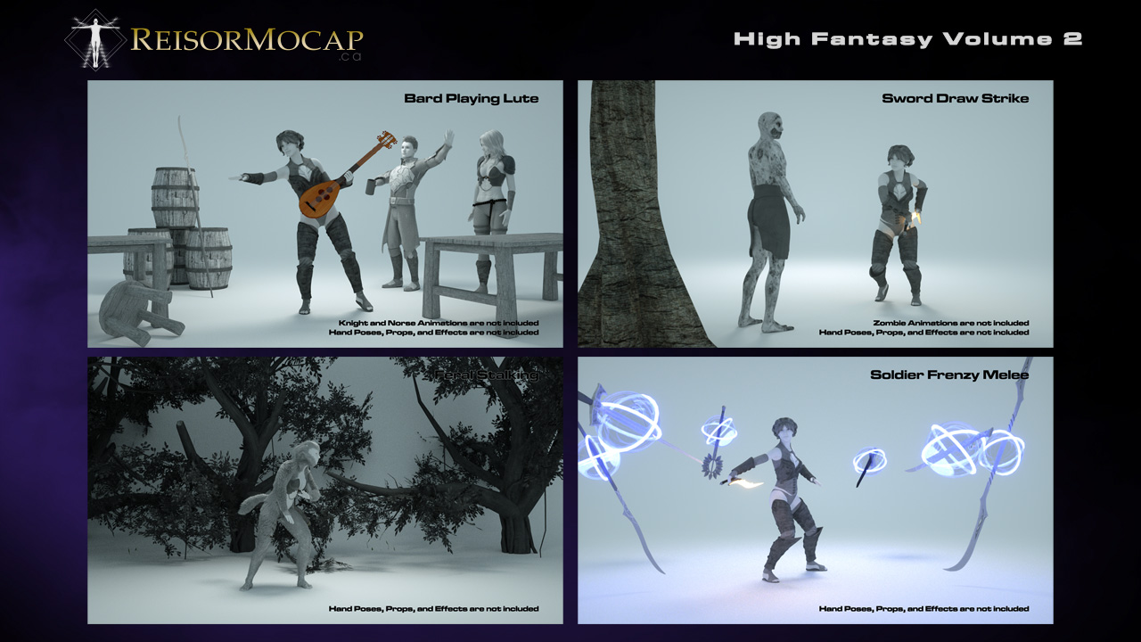 High Fantasy Volume 2 - Fantasy Animations for Genesis 3 and 8 | Daz 3D