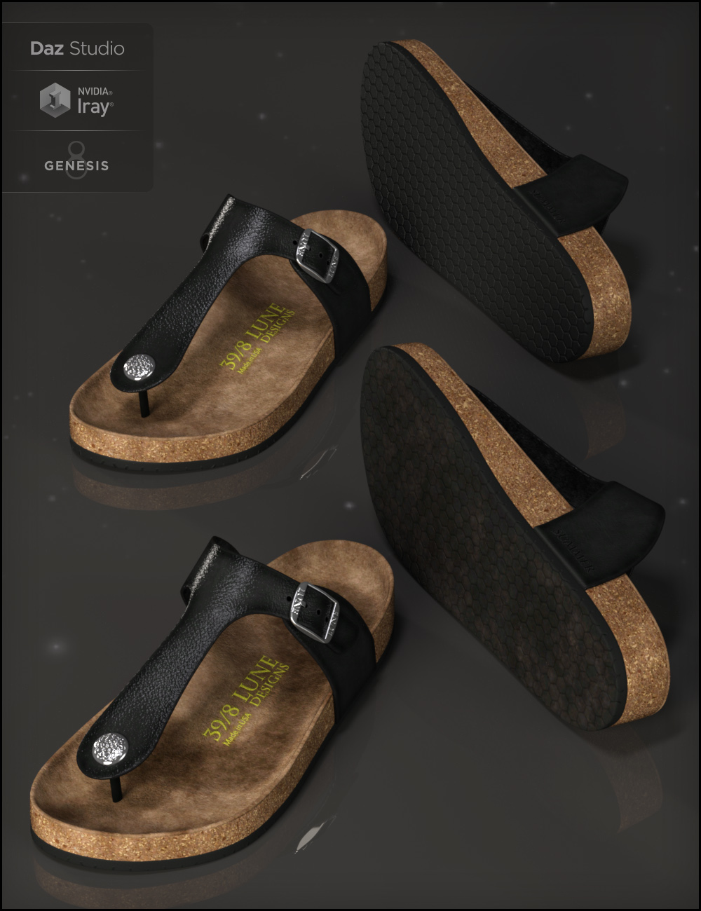 Summer Style Sandals for Genesis 8 Female(s) | Daz 3D