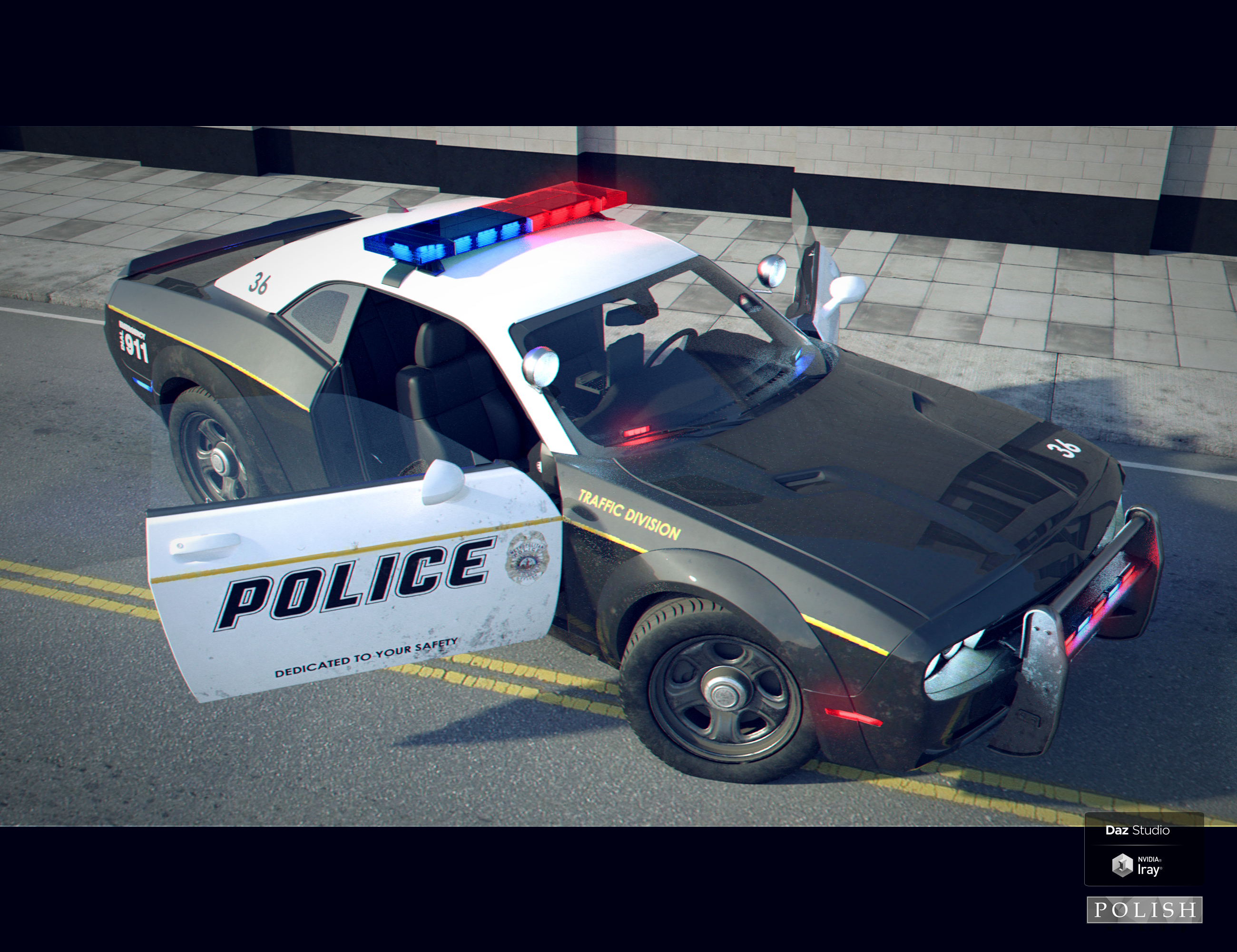 Metro Police Car | Daz 3D