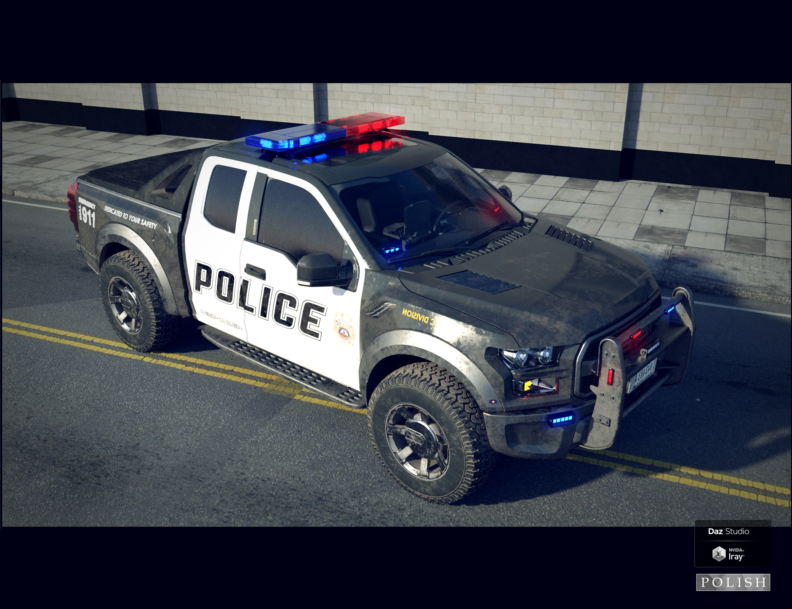 Metro Police Truck | Daz 3D