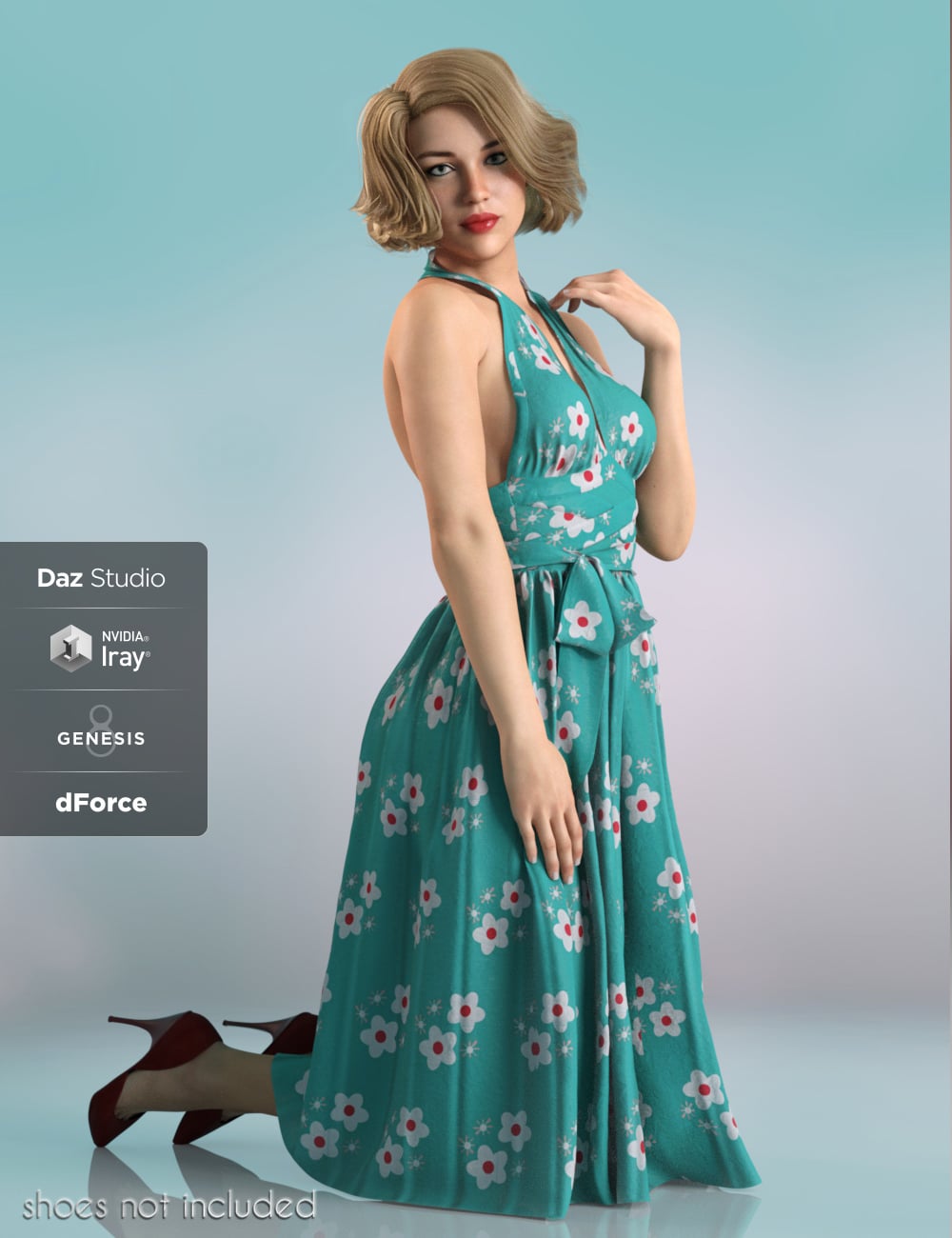 dForce Iconic Dress for Genesis 8 Female(s) | Daz 3D