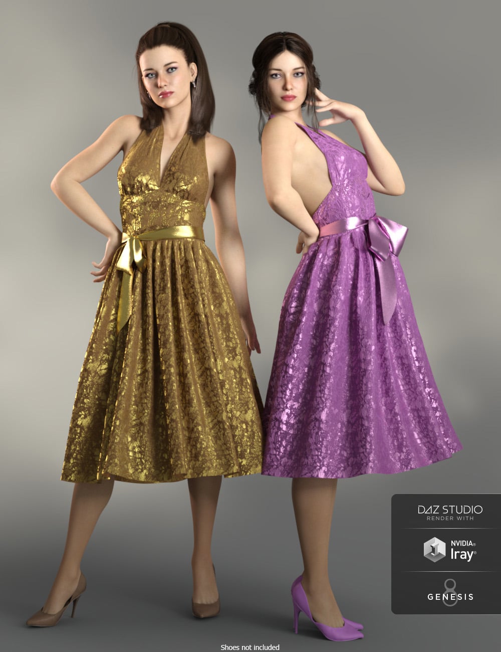 dForce Iconic Dress Textures Add-On | Daz 3D