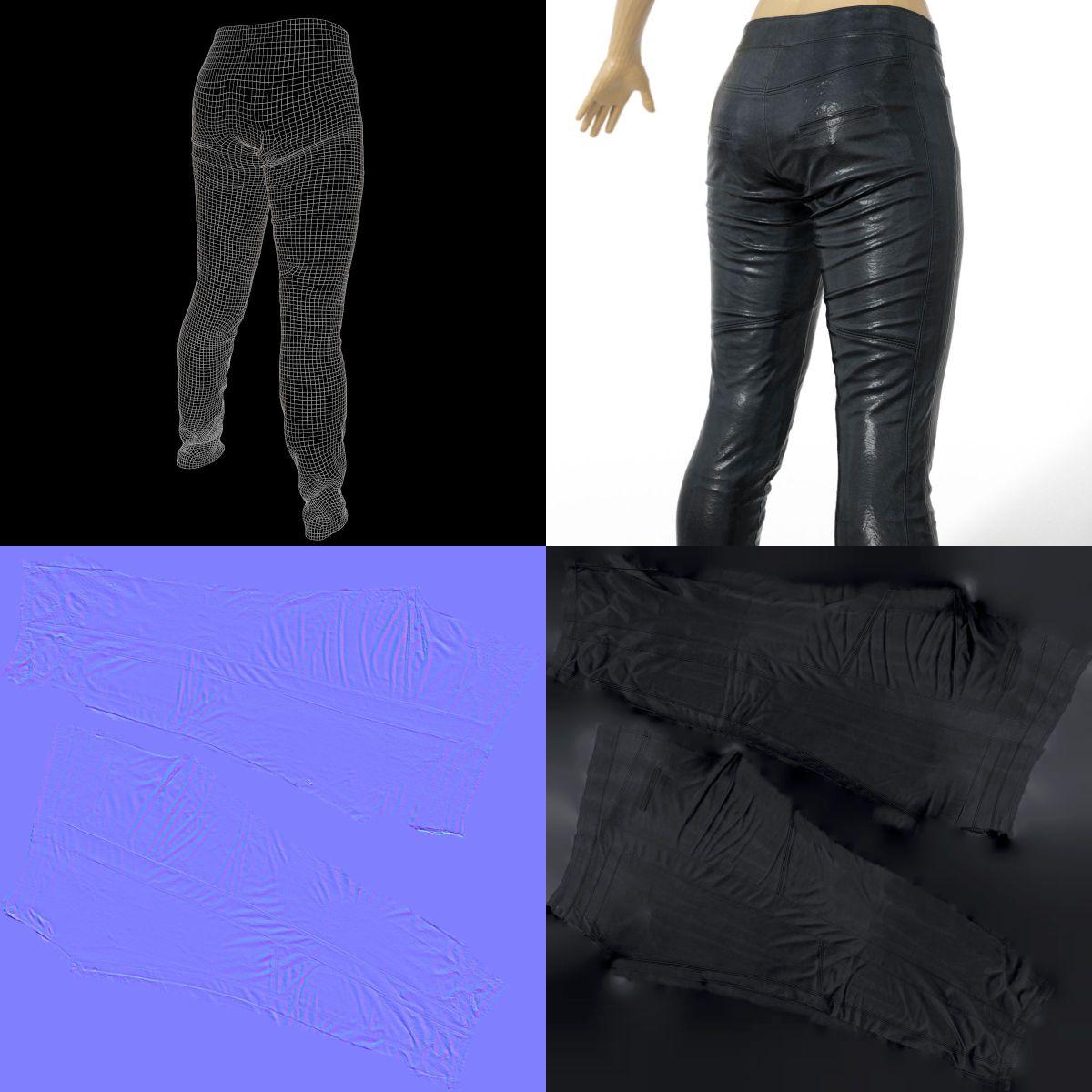 OBJ - Shiny Leather Pants | Daz 3D