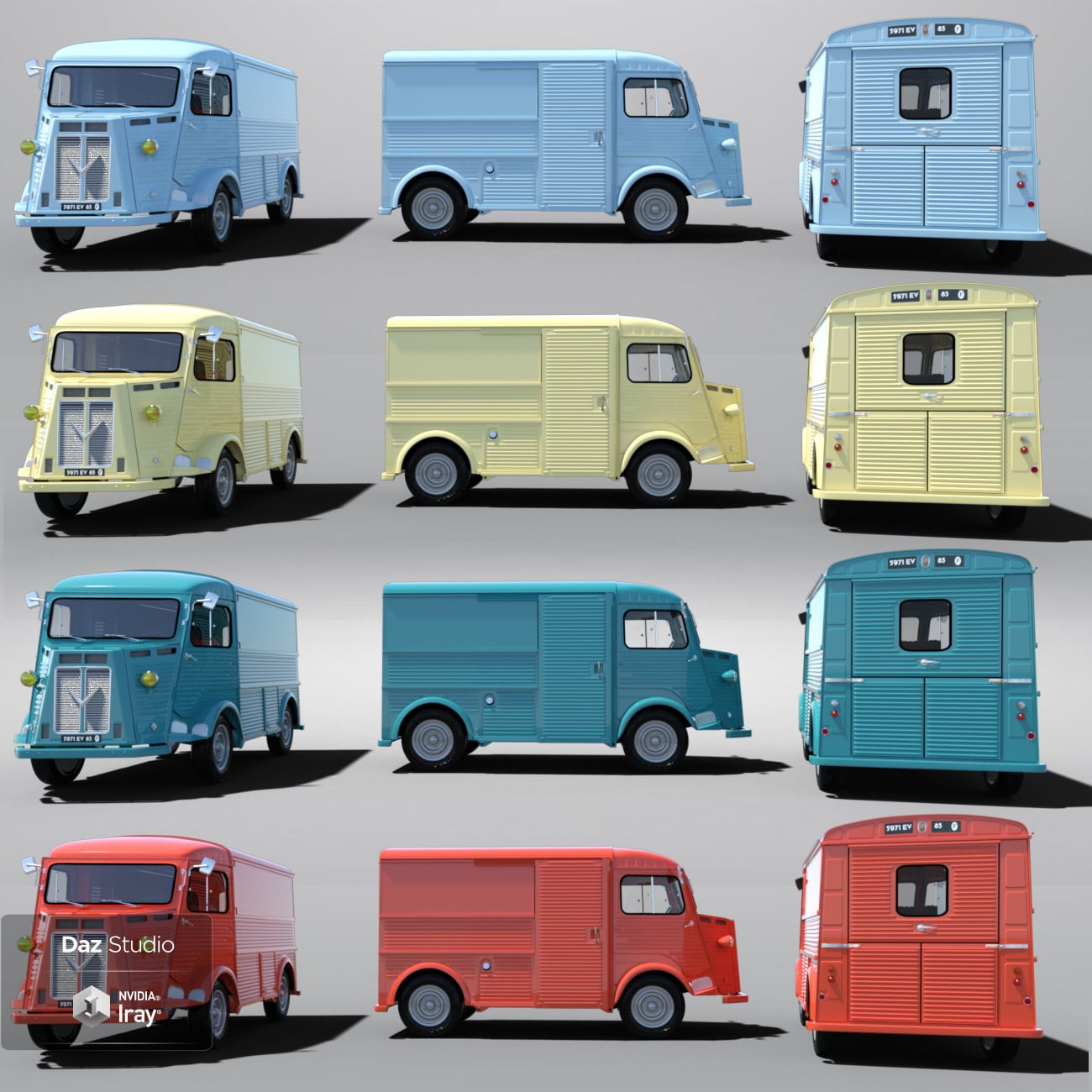 Classic Van and Props | Daz 3D